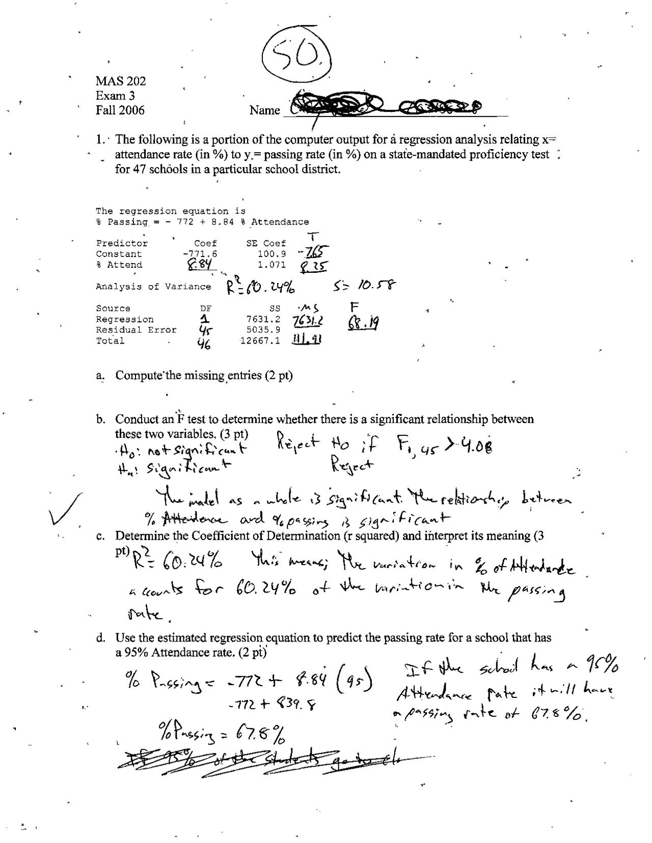 Resolution Of Practice Exam 3 Intermediate Business Statistics Mas