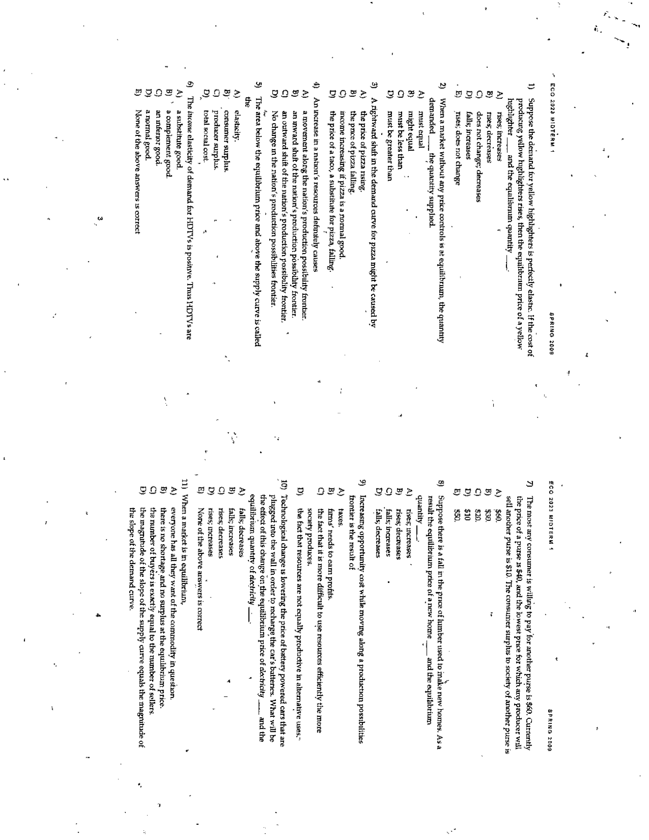 Midterm 1 With Answer Key Principles Of Microeconomics Eco 2023