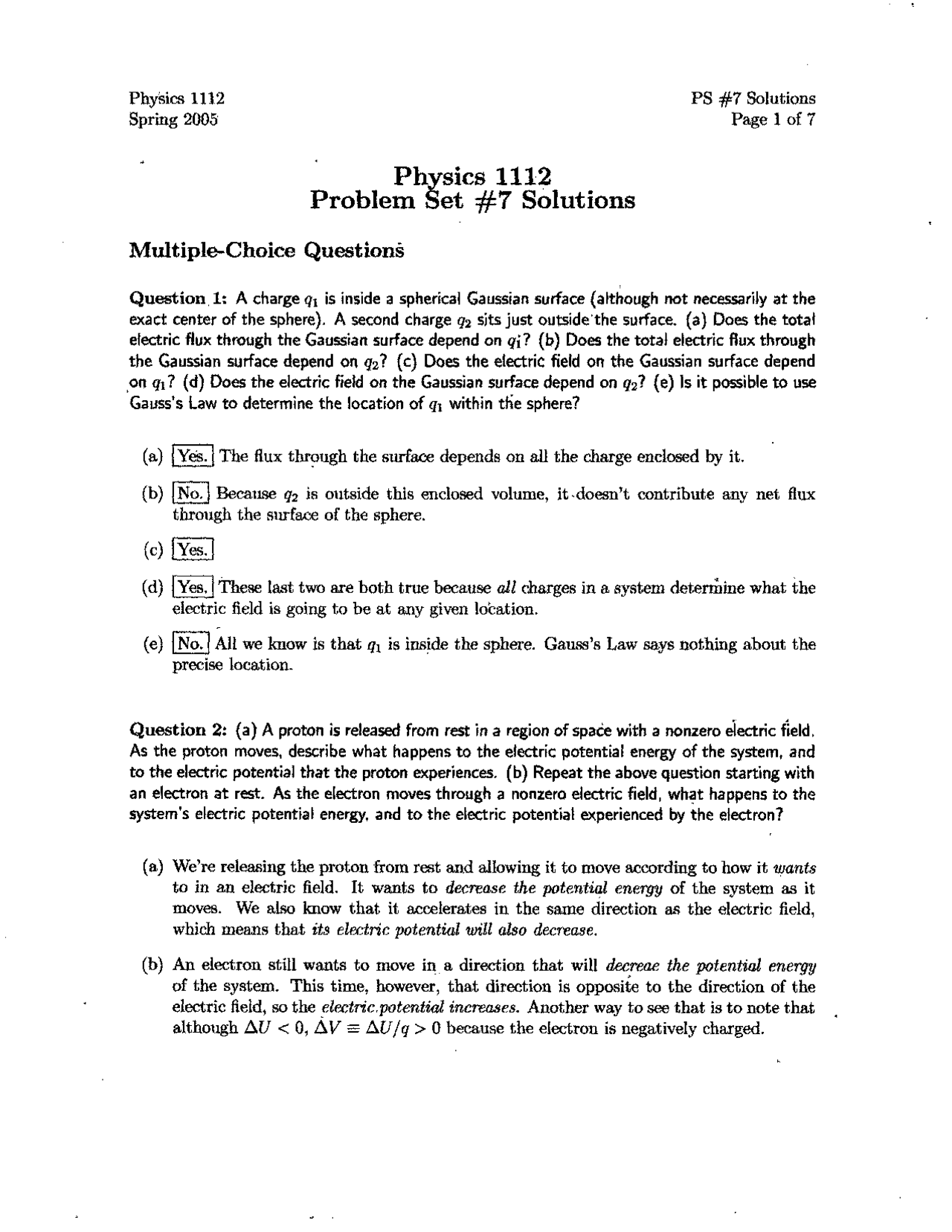 Solved Problem Electricity And Magnetism Optics Modern Physics