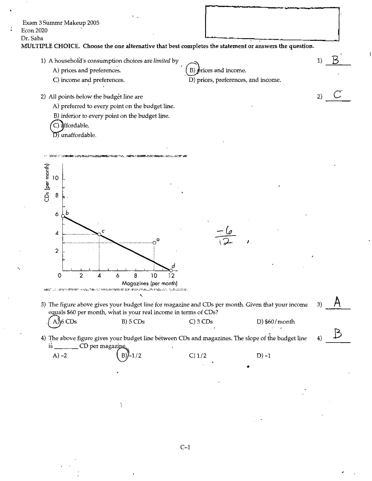 Solved Mcqs On Principles Of Microeconomics Exam 3 Econ 2020 Docsity