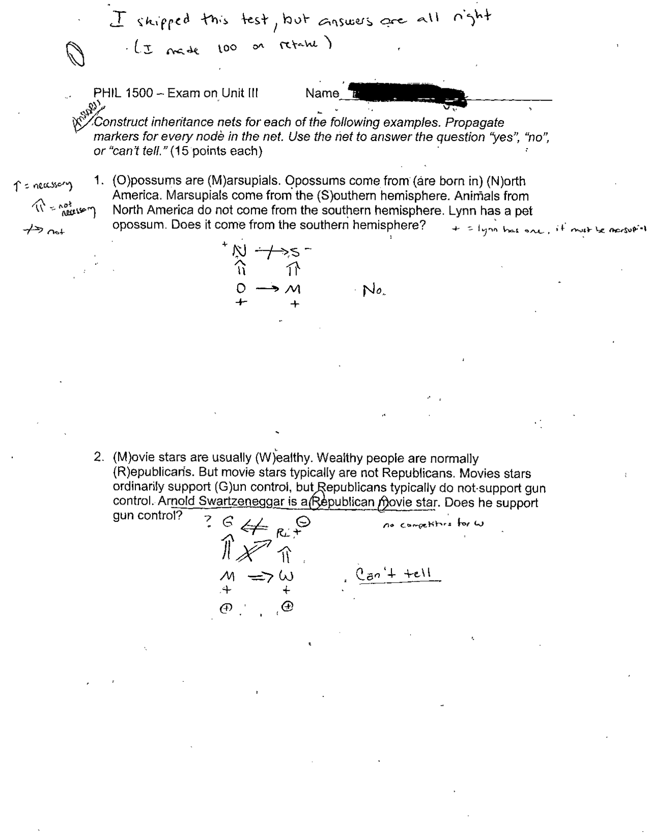 Exam 3 Questions With Solution Logic And Critical Thinking Phil