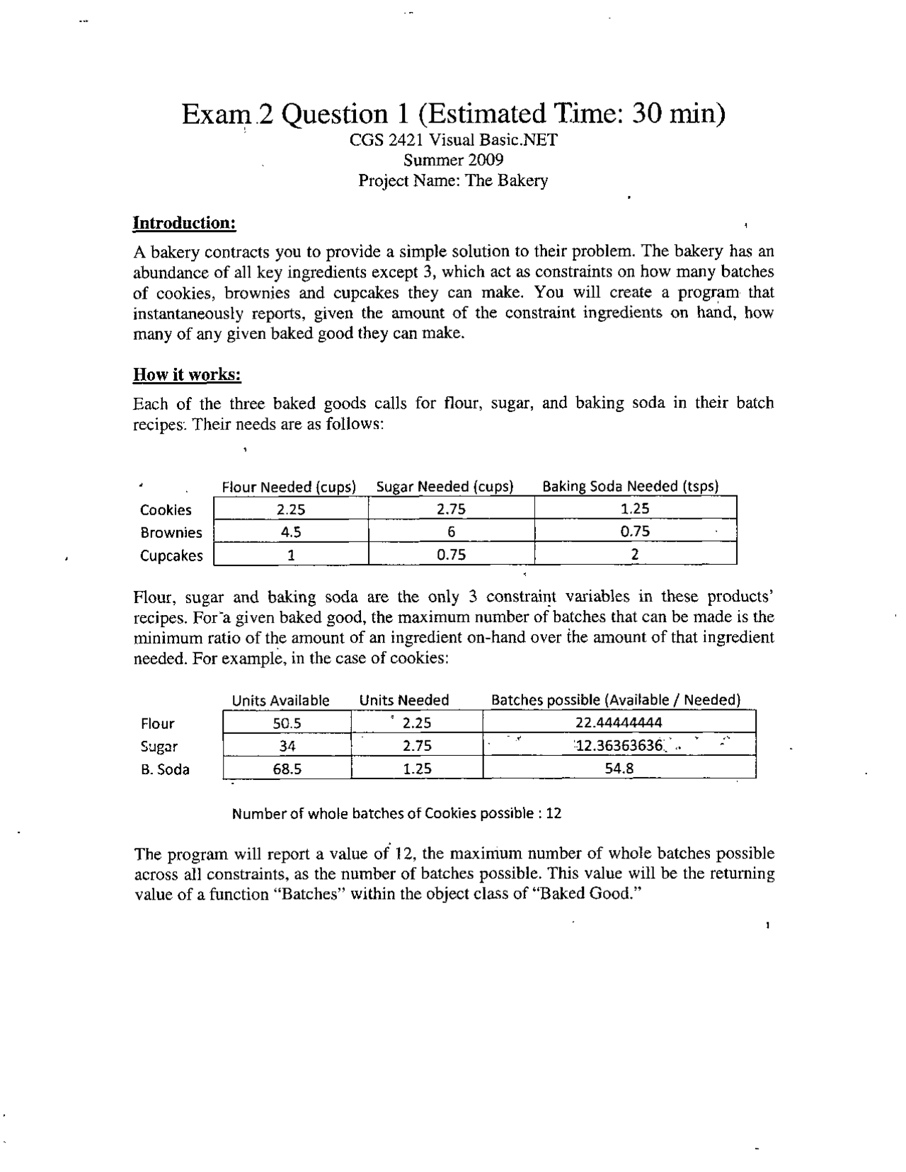 Questions On Data Structures In Examination 2 Cgs 2421 Docsity
