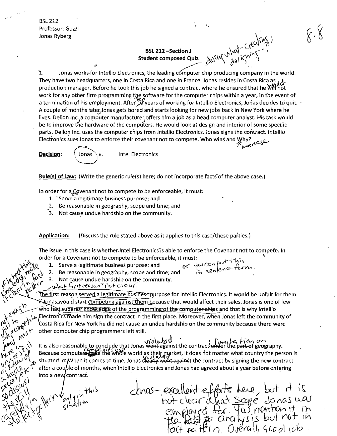 Practice Quiz With Solution Key Introduction To Business Law Bsl