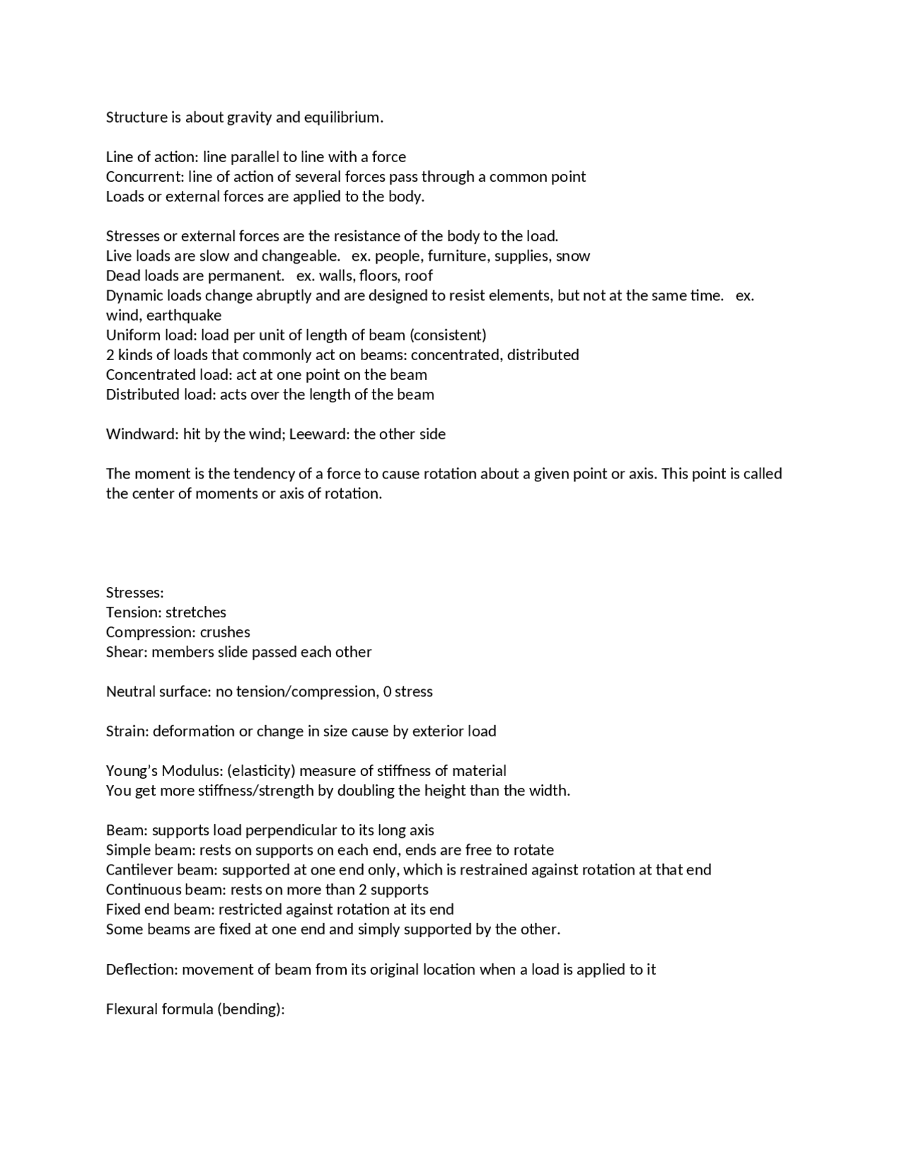Structure Is About Gravity And Equilibrium Lecture Notes Itds 3175