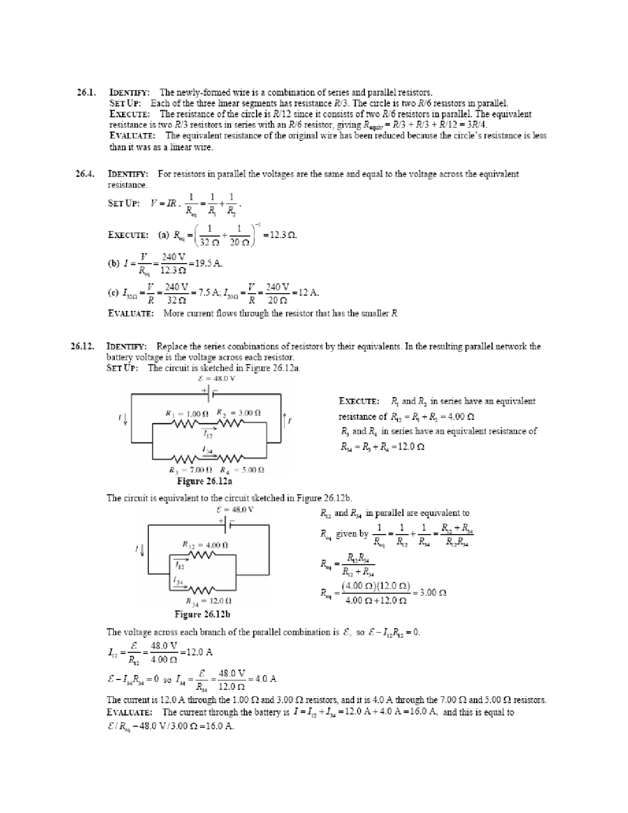 Foundations Of Physics I Parallel Resistors Assignment Phys 2306