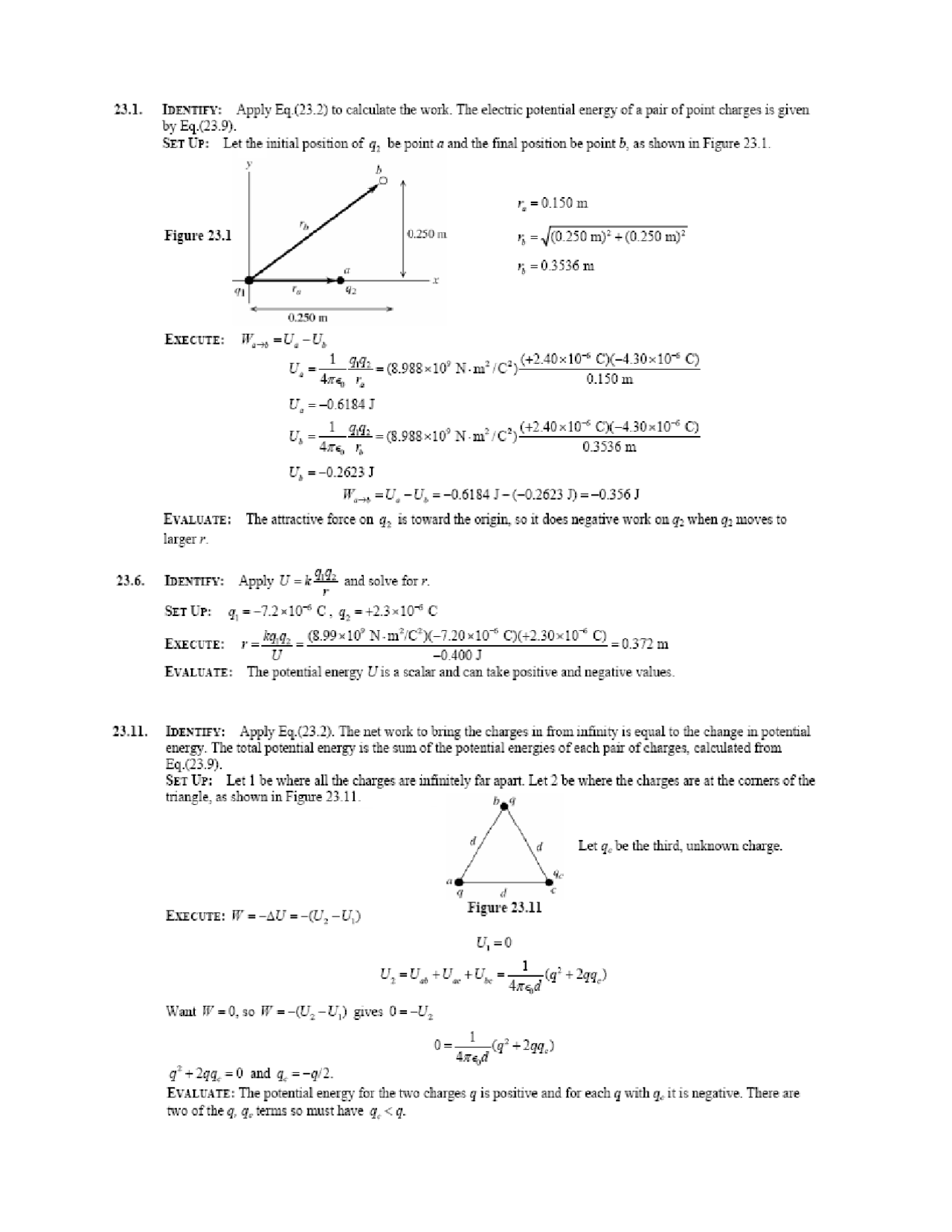 Foundations of Physics I - Electric Potential Energy, Assignment | PHYS ...