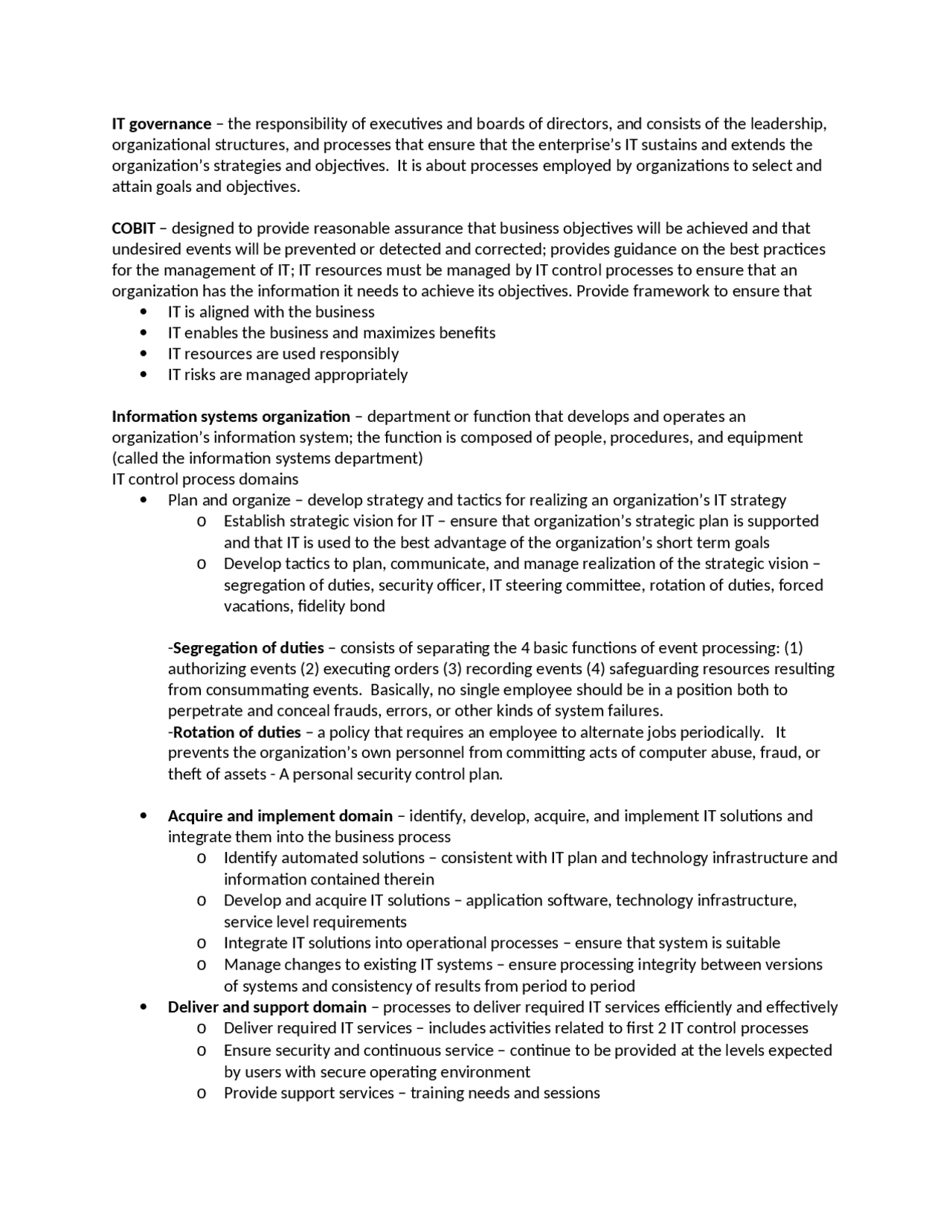 Notes On Accounting Information Systems Acct 322 Docsity
