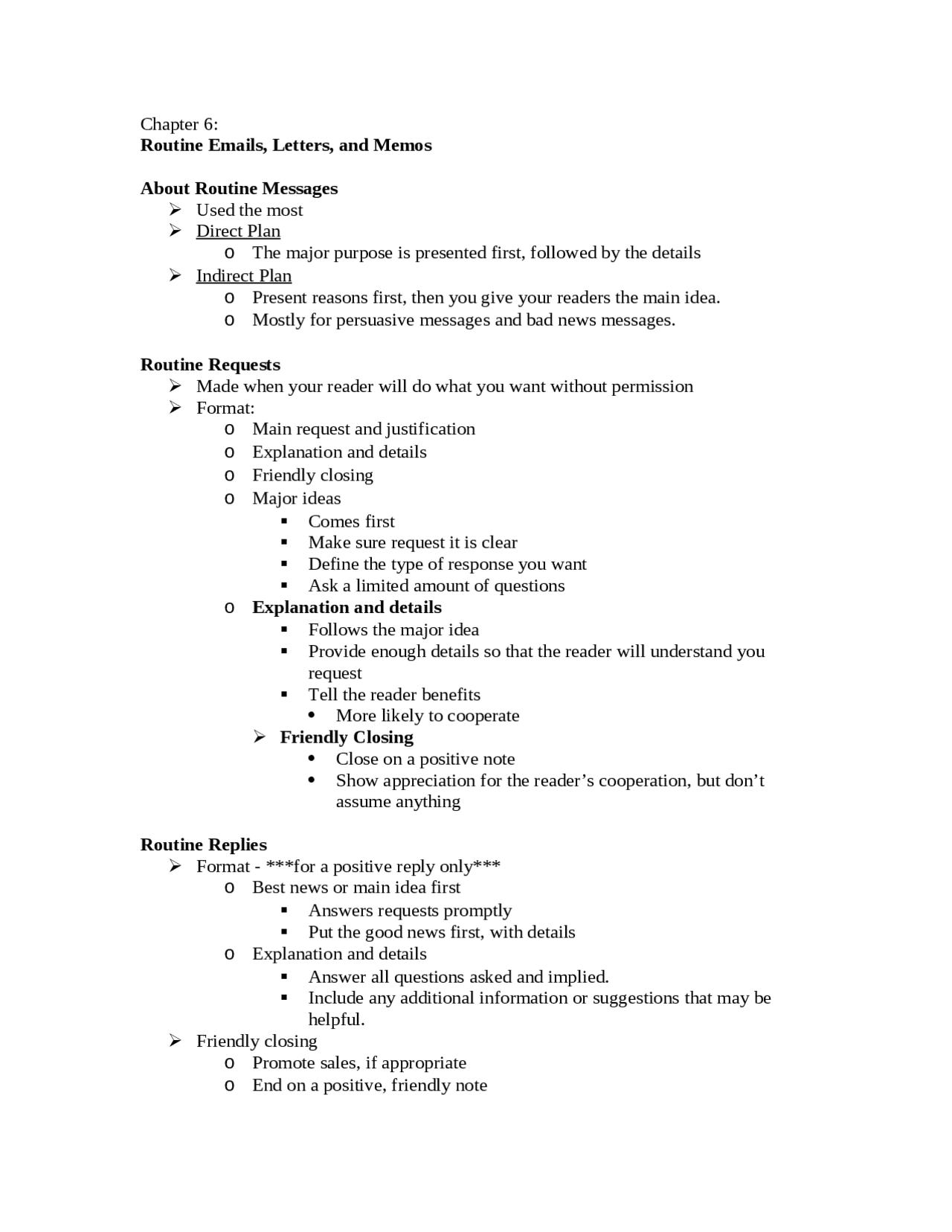 Routine Emails, Letters and Memos - Outline | ENGL 304 - Docsity