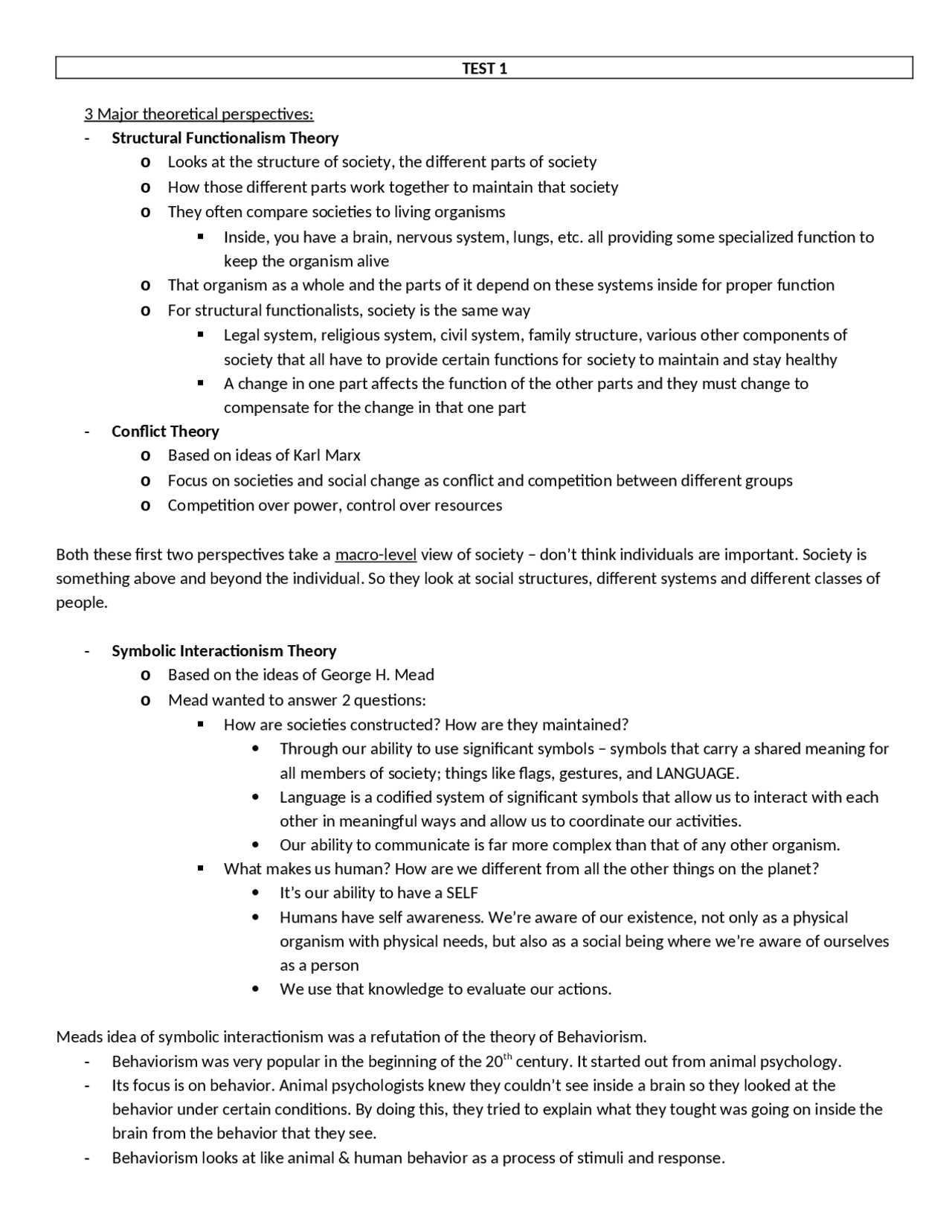 Structural Functionalism Theory Conflict Theory And Symbolic
