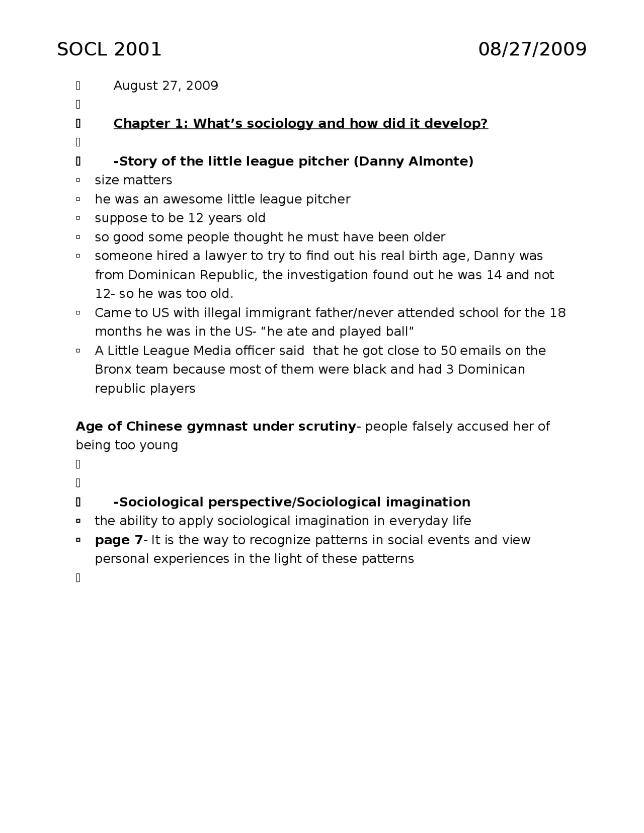 Whats Sociology And How Did It Develop Notes Socl 2001 Docsity