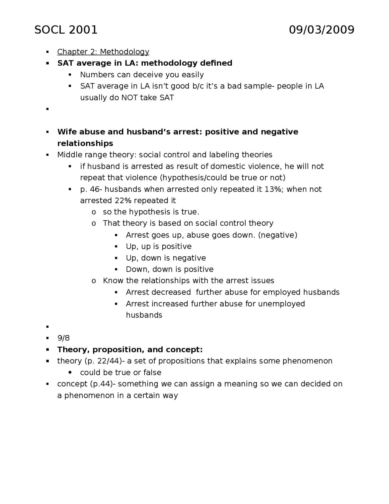 Introductory Sociology Methodology Lecture Notes Socl 2001 Docsity