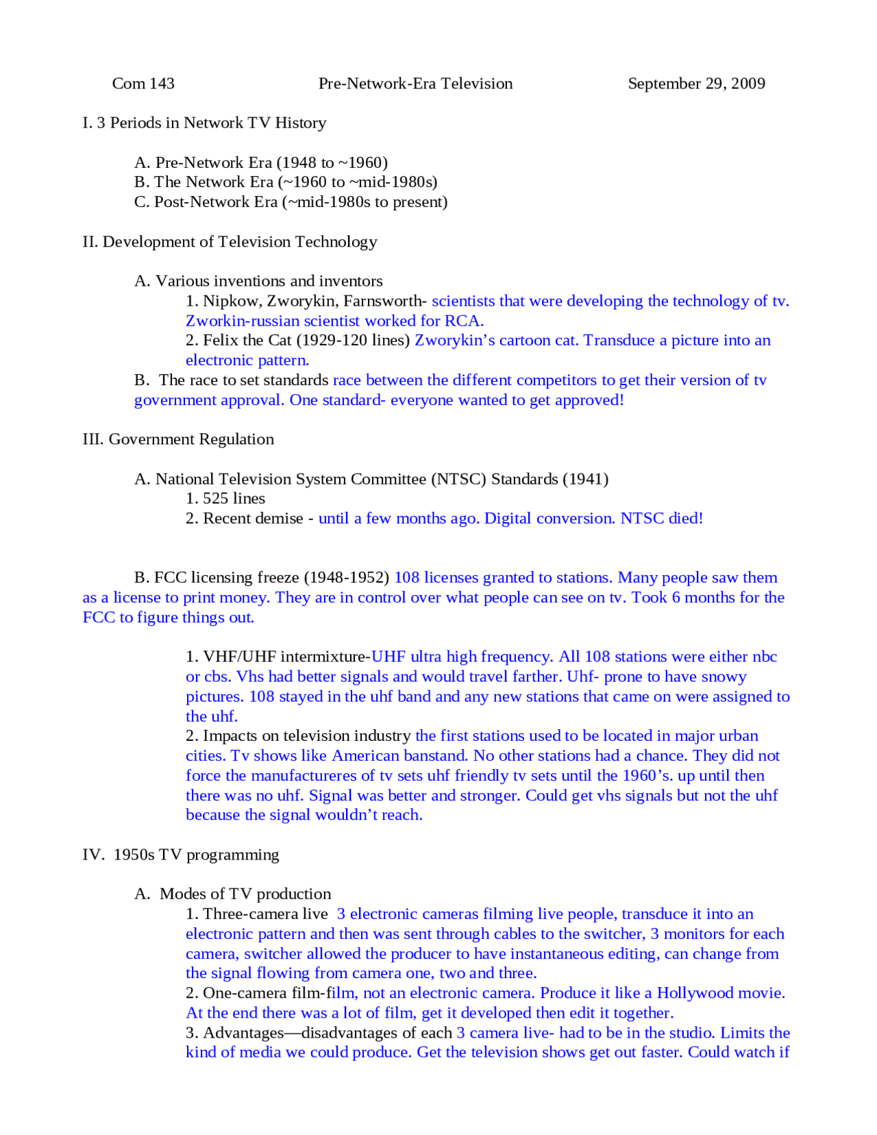 TV in Pre-Network Era: Historical Overview (1948-1960) - Prof. Ronald P ...