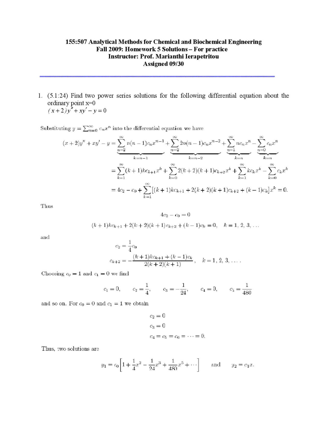 Solved Homework 5 Questions Analytical Methods For Chemical 155 507