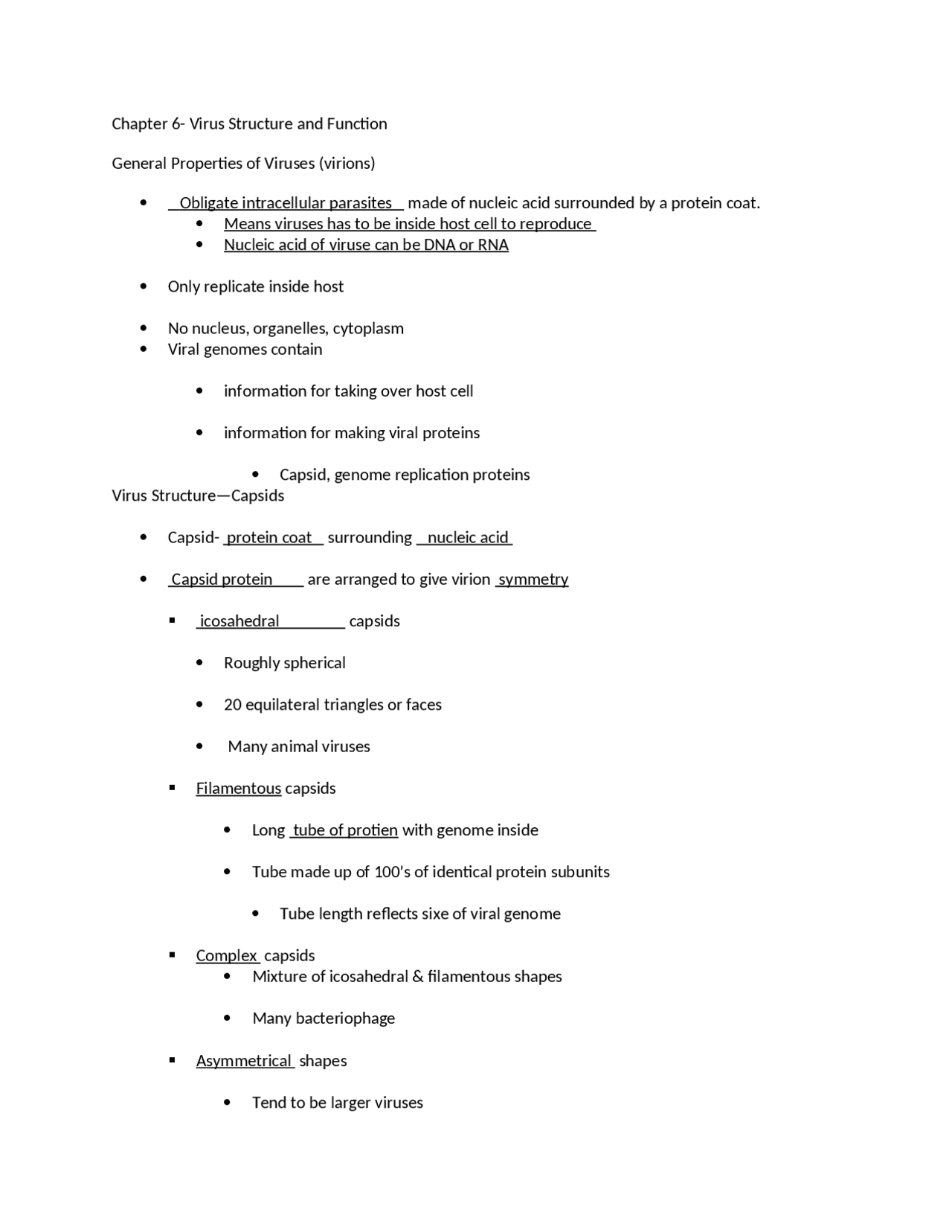 Virus Structure And Function Lecture Notes Biol 2051 Docsity