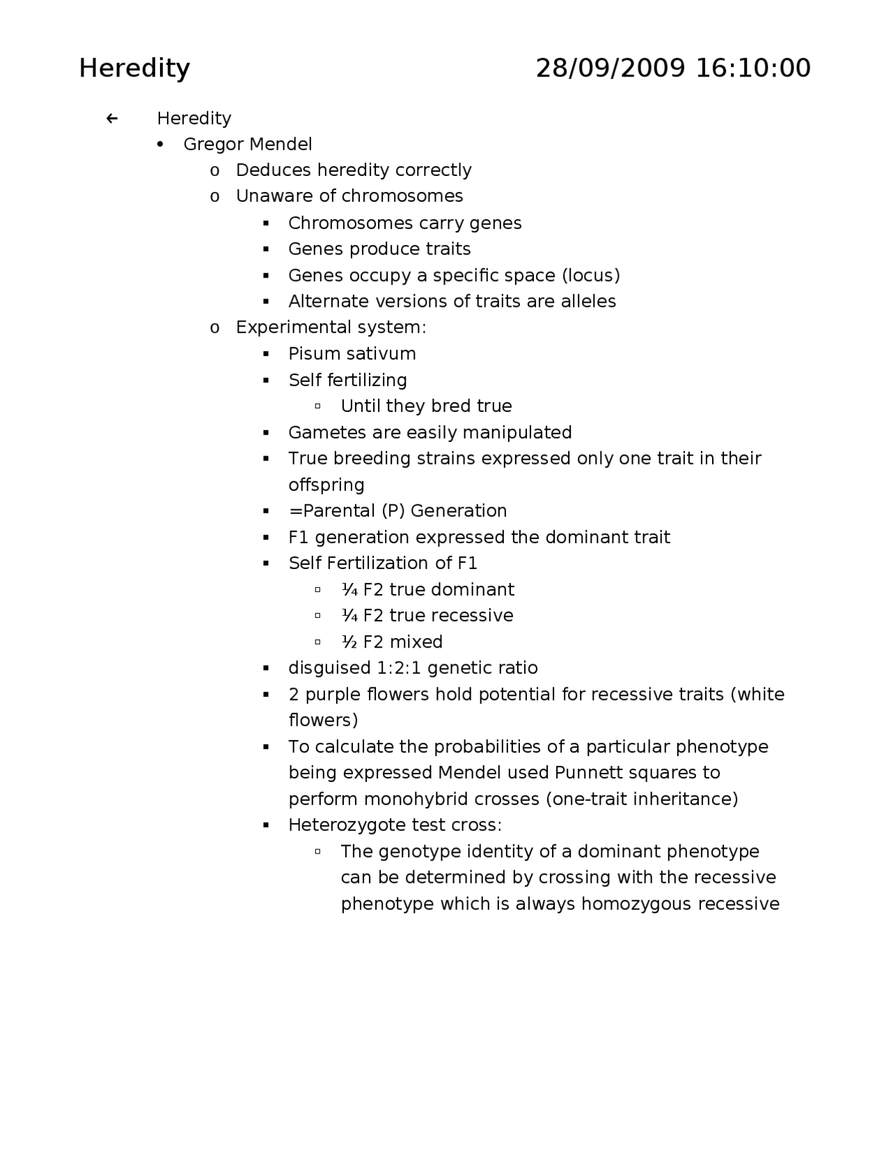 Lecture Notes On Heredity Of Biological Concepts Heredity Biol 101