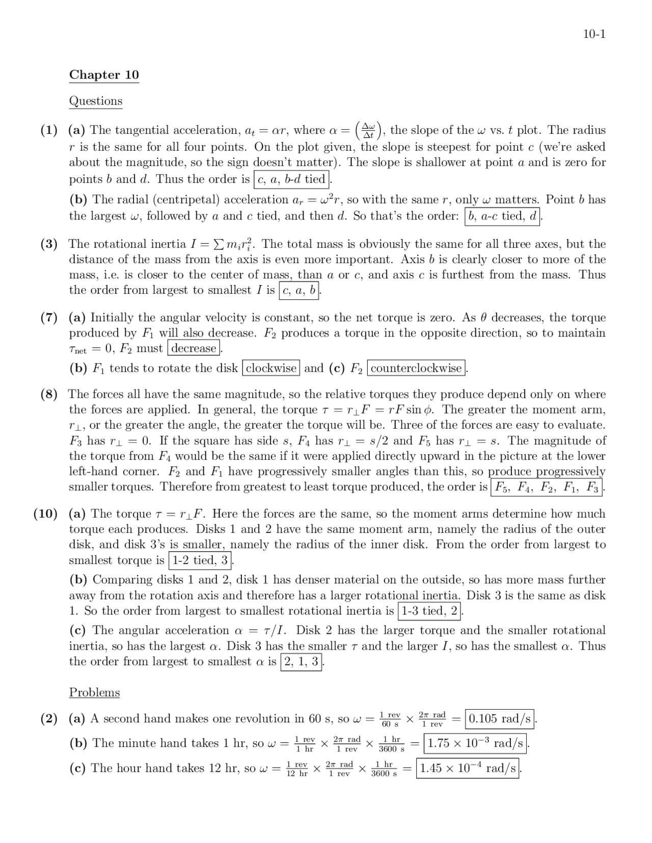 Solved Assignment 10 - University Physics I | PHYS 2110 - Docsity
