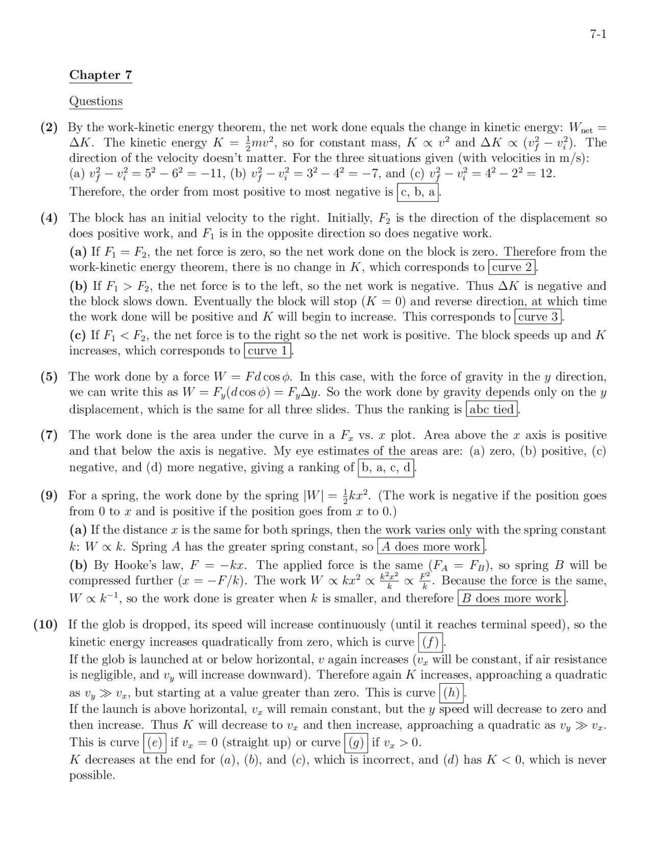 Problems and Solutions on Work, Energy and Power - Prof. John Laird | Assignments Physics | Docsity