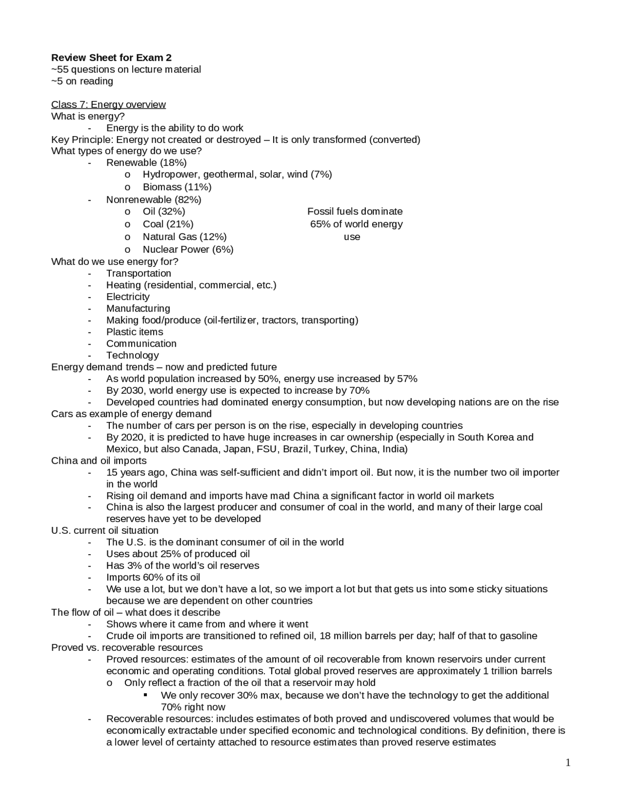 Review Sheet For Test 2 Resources Geology Geos 1024 Docsity