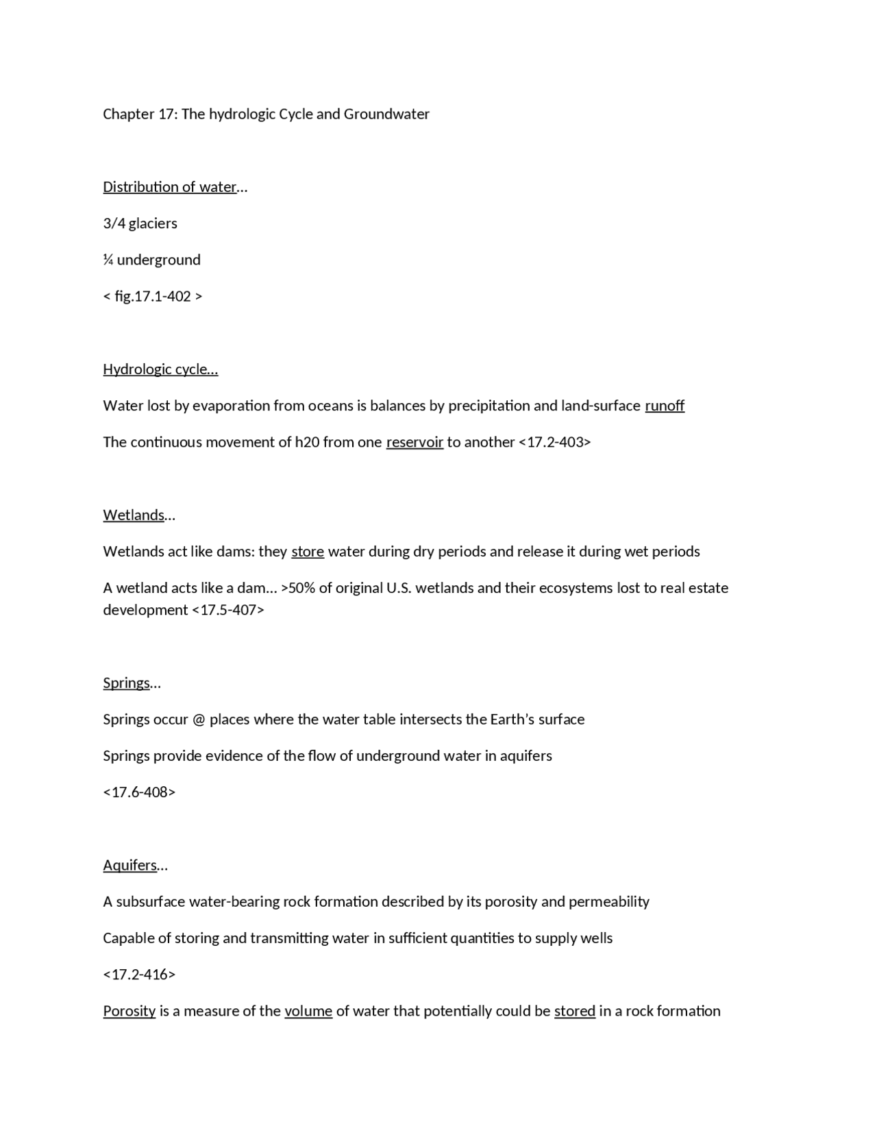 The Hydrologic Cycle and Groundwater | Principles of Geology | GEOL 101 ...