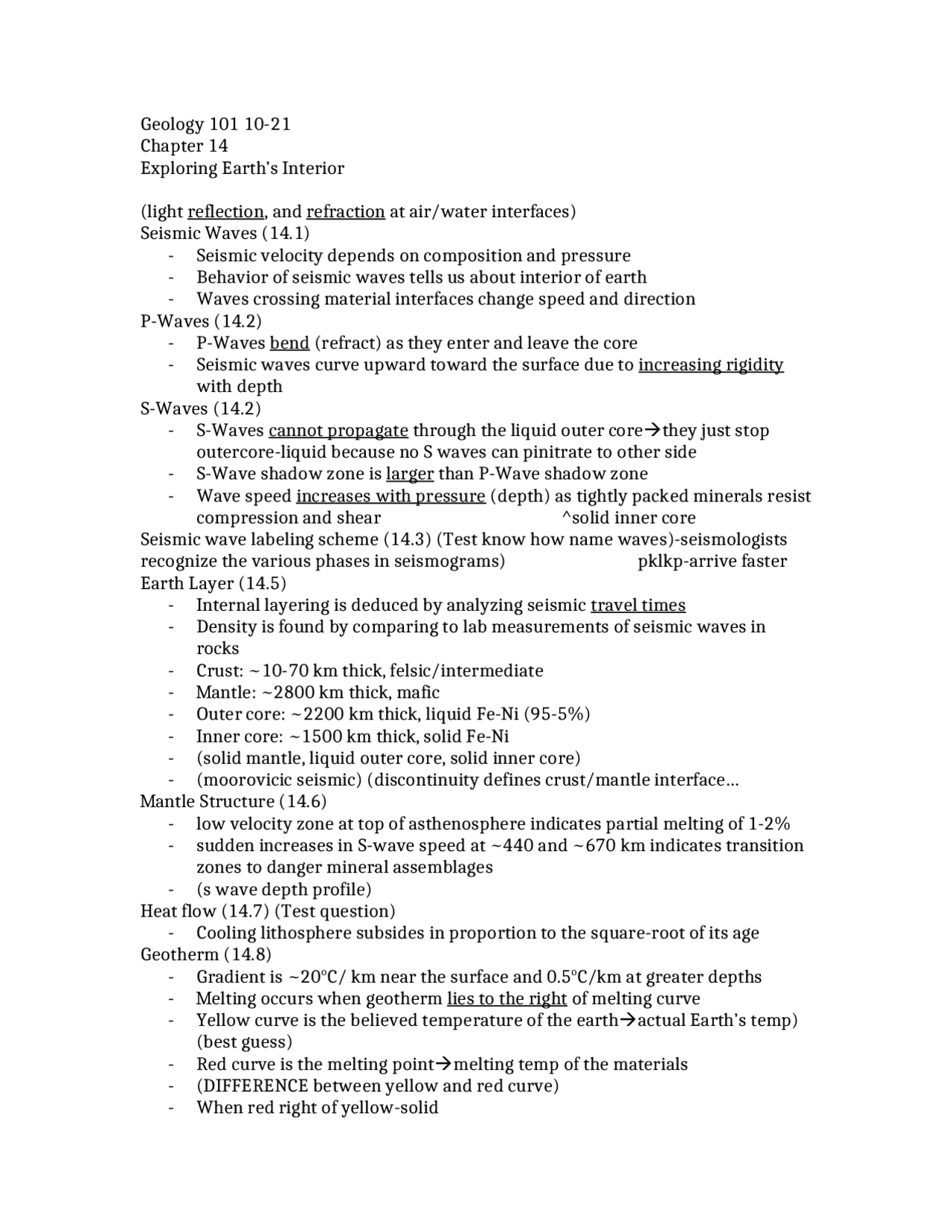 Exploring Earth's Interior - Principles of Geology | GEOL 101 - Docsity