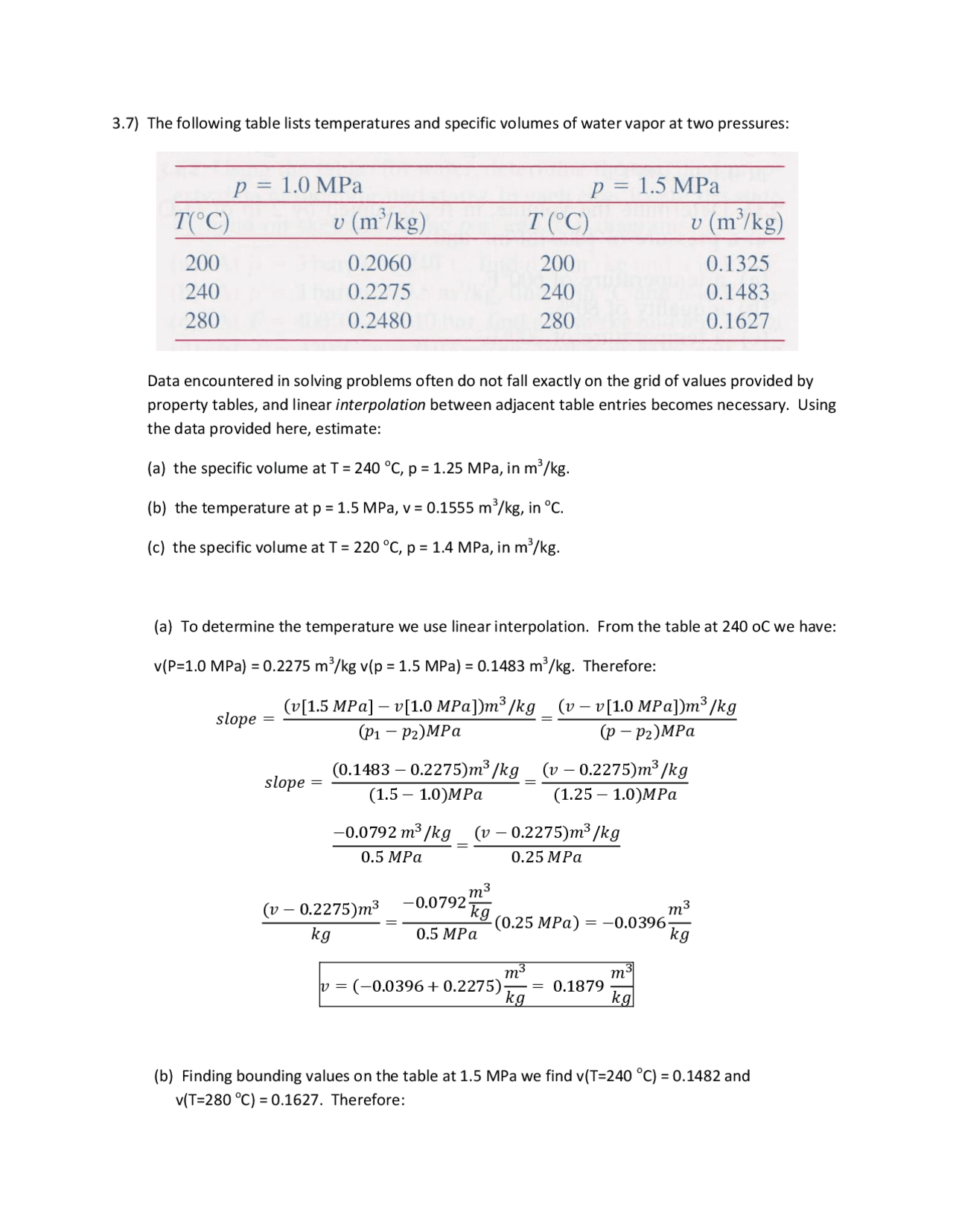Problems On Applied Thermodynamics With Solution Homework M E 320