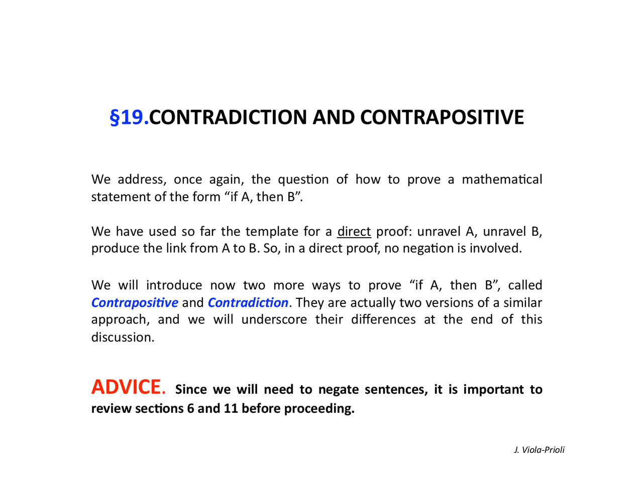 Contradiction And Contrapositive Honors Discrete Mathematics Mad