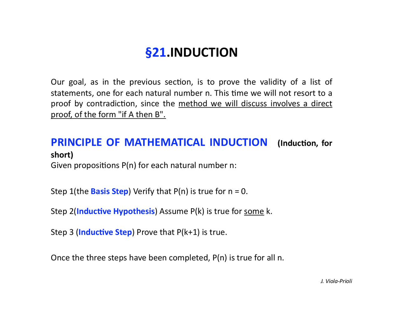 Induction in Discrete Mathematics - Study Guide | MAD 2104 - Docsity