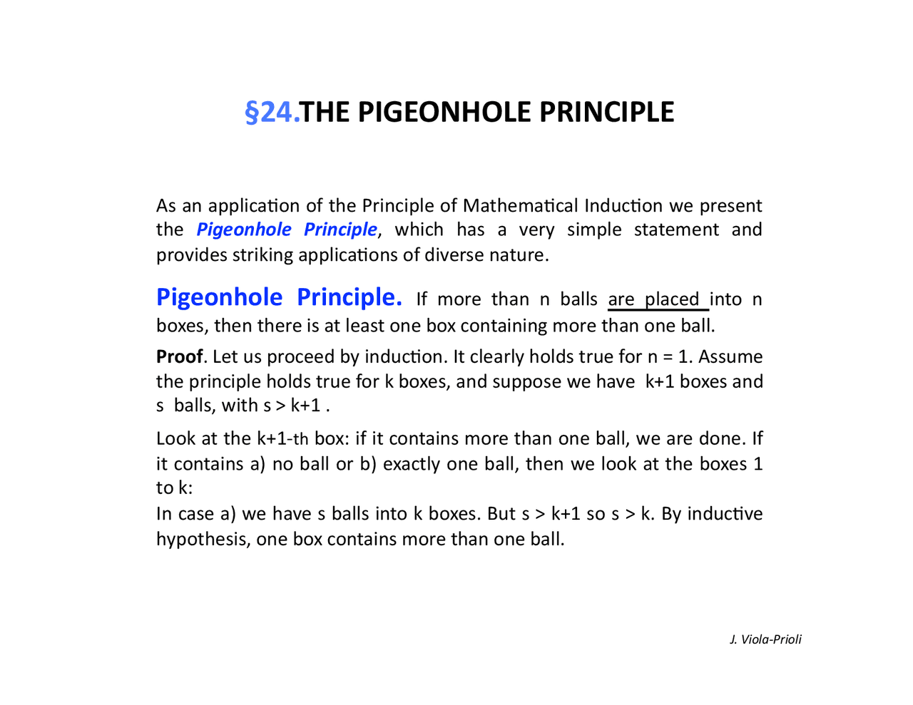Notes on The Pigeonhole Principle - Honors Discrete Mathematics | MAD ...