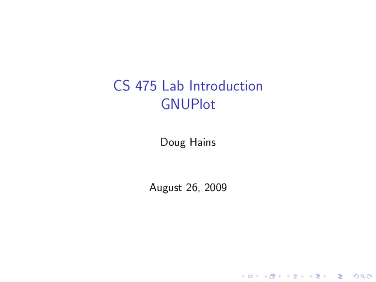 Lab Introduction Gnuplot Syllabus Slides Cs 475 Docsity 4308