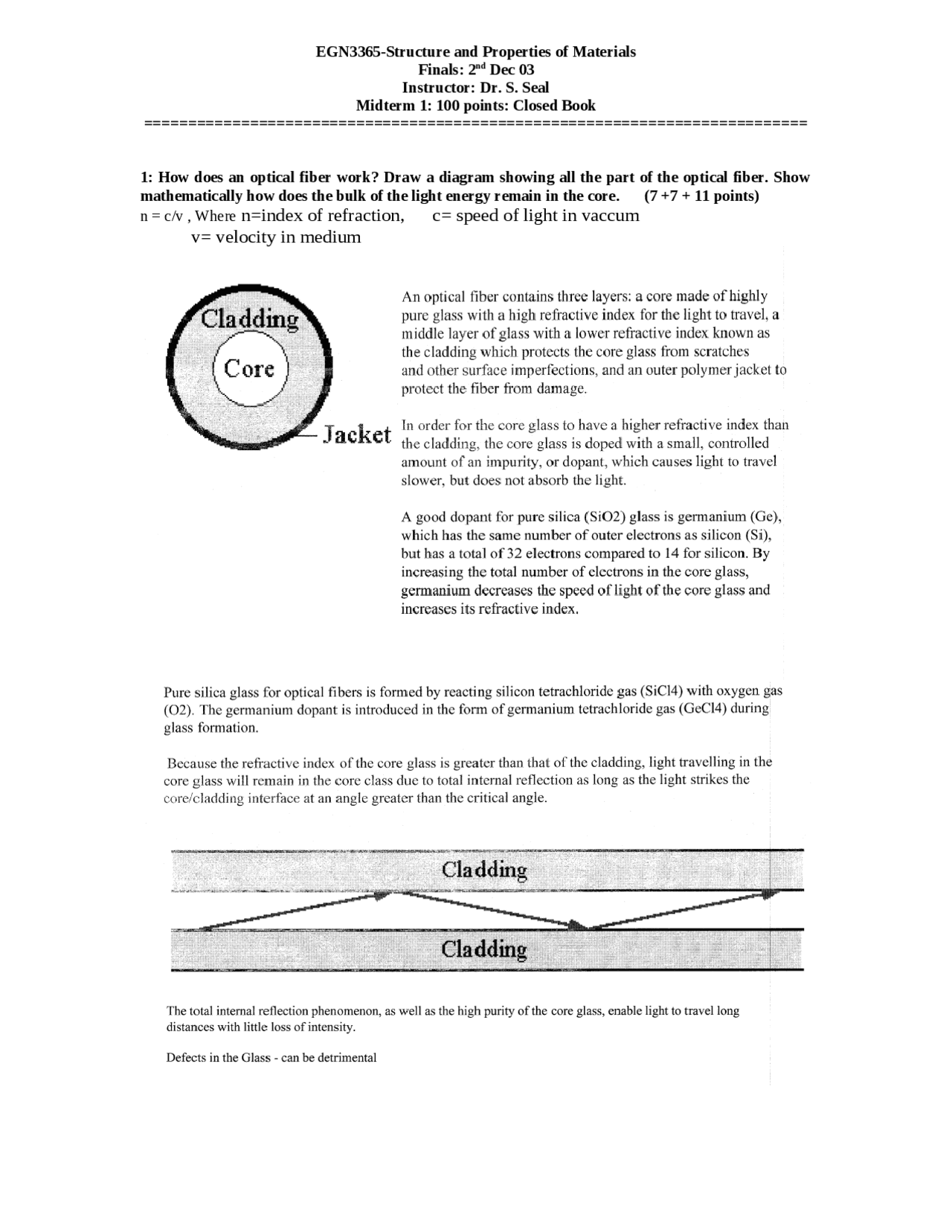 Midterm Exam 1 On Structure And Properties Of Materials Egn 3365