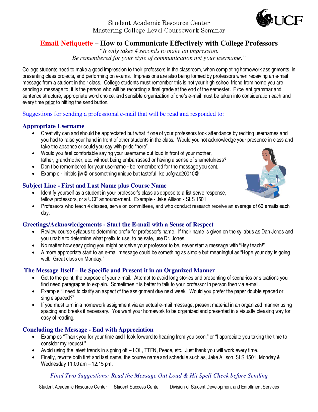 How to Communicate Effectively with College Professors | SLS 1501 - Docsity