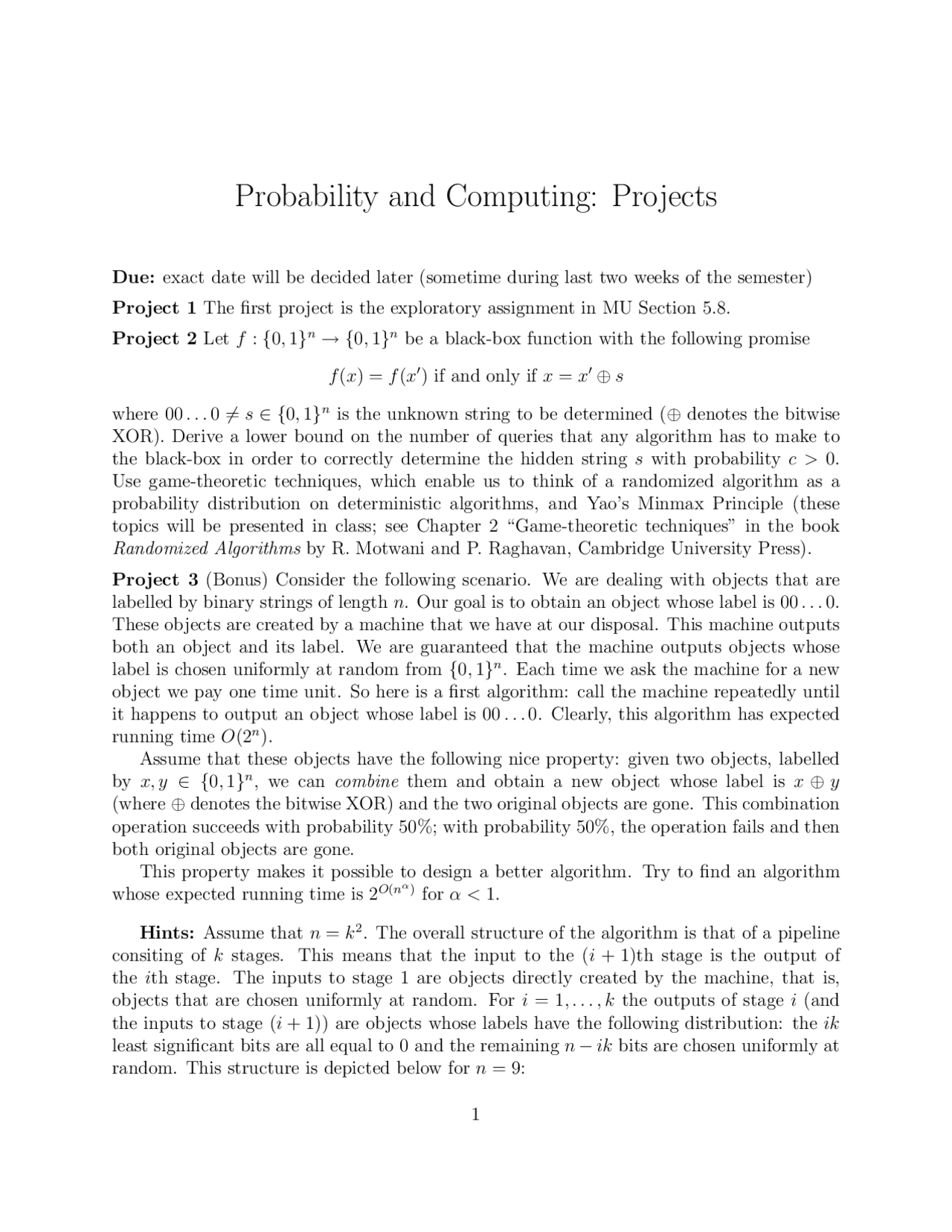 Probability and Computing: Lower Bound on Query Complexity & Object Labeling - Prof. Pawel ...