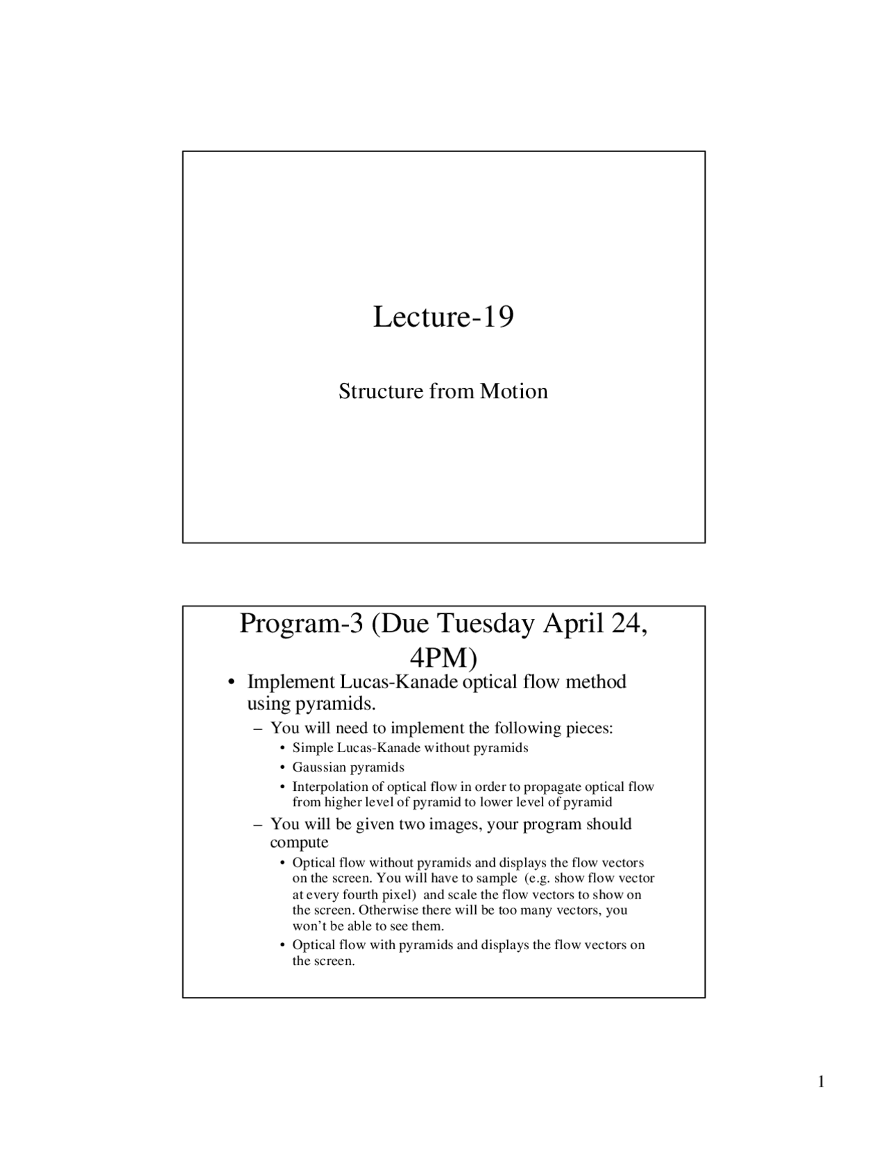 Structure From Motion In Projection With Concept Of Operating Systems