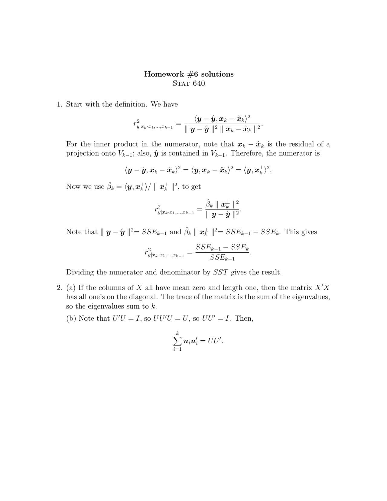 Homework 6 With Solutions Design And Linear Modeling I Stat 640