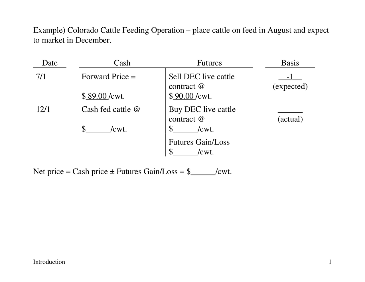 Notes On Agribusiness Decision Making Arec 412 Docsity