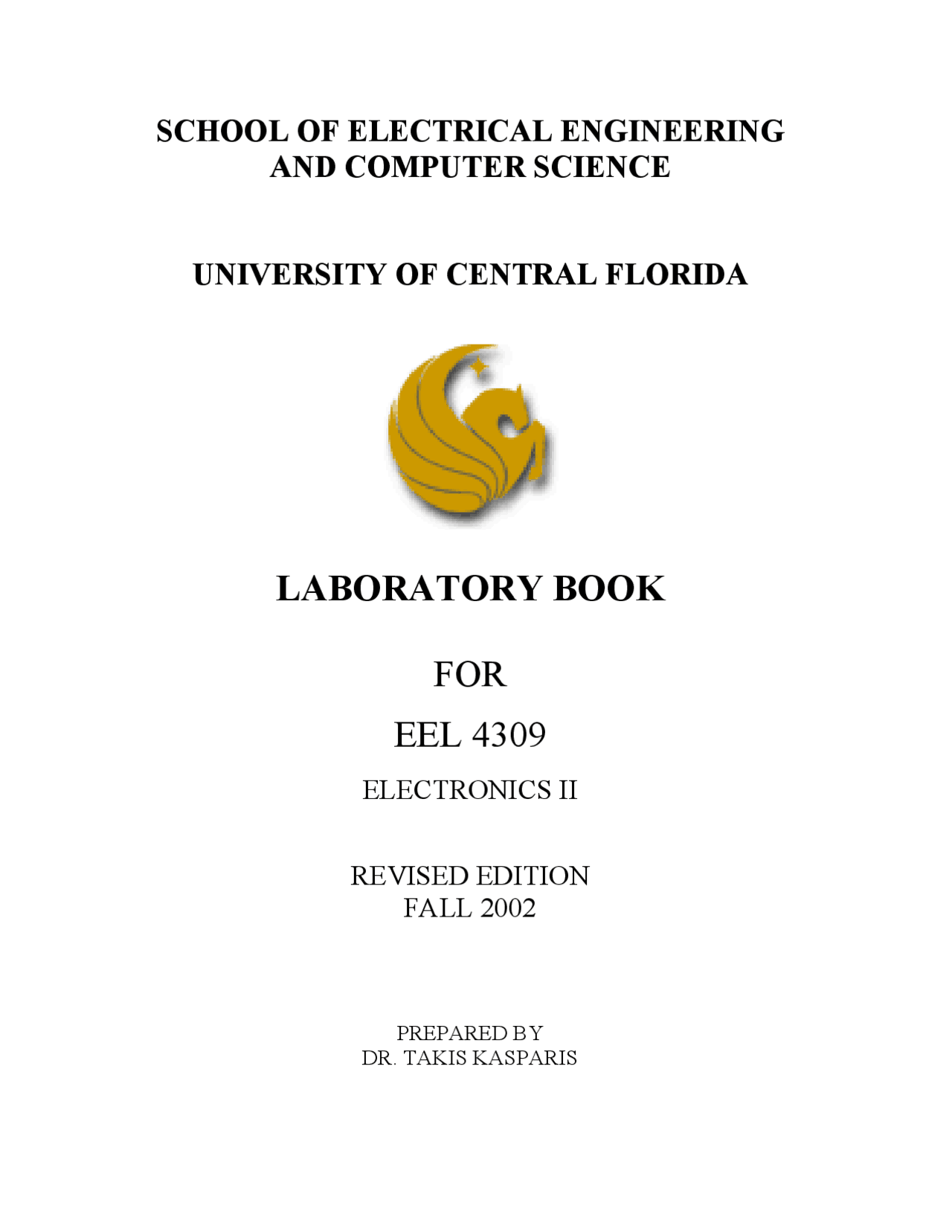 Guidelines For Laboratory Book Electronics Ii Eel 4309 Docsity
