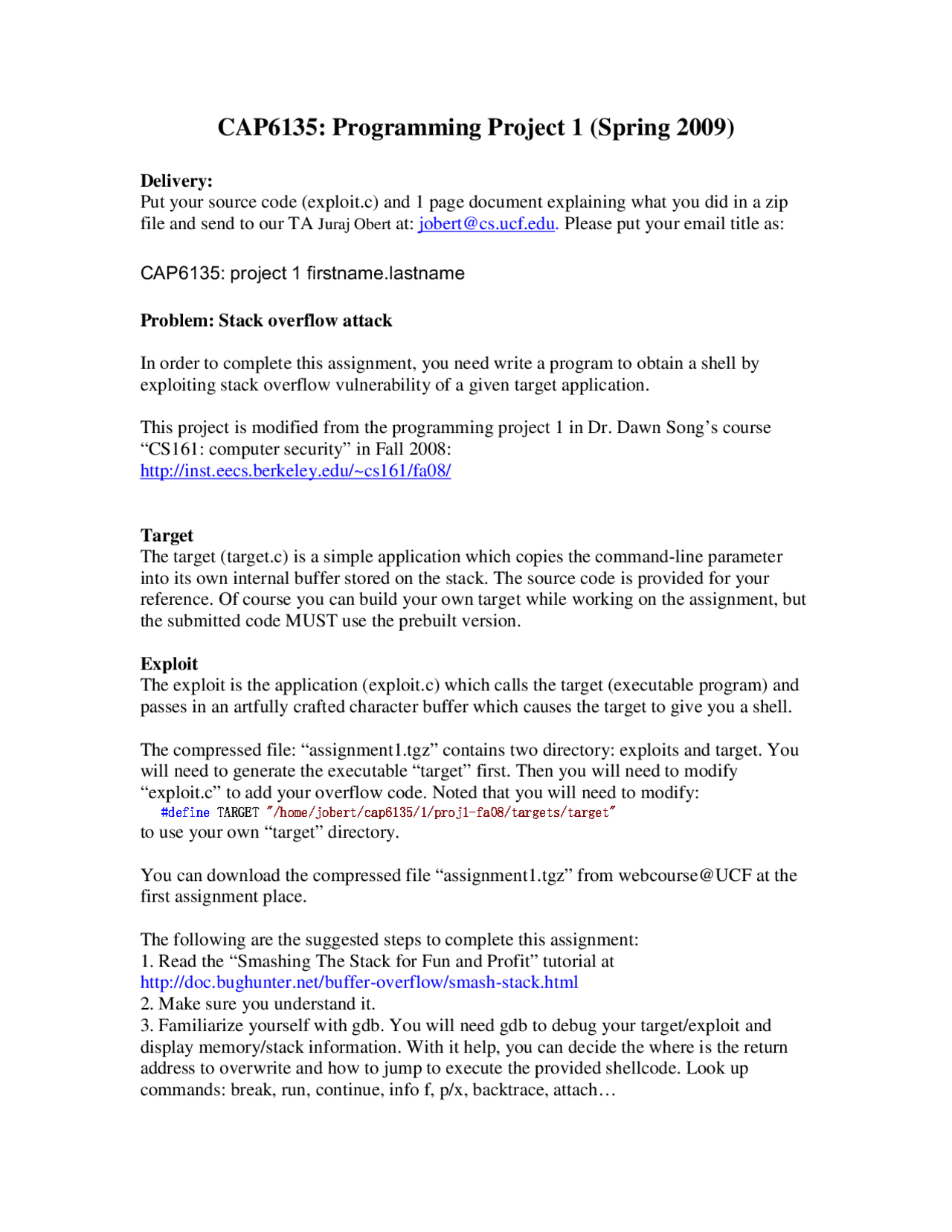 Project on Programming Malware and Software Vulnerability Analysis | CAP 6135 | Study Guides ...