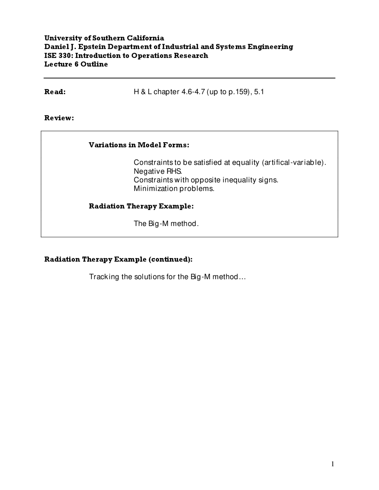 Variations In Model Forms Radiation Therapy Notes Ise 330 Docsity