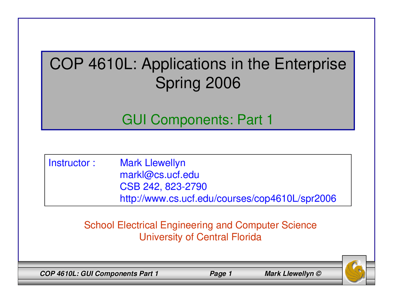 Graphical User Interface Components of Operating Systems Laboratory | COP 4610 - Docsity