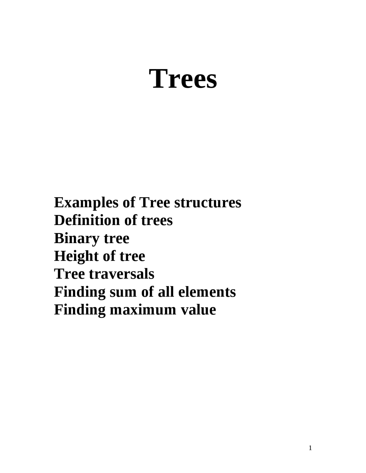 Example of Tree Structures of Computer Science I - Lecture Notes | COP ...