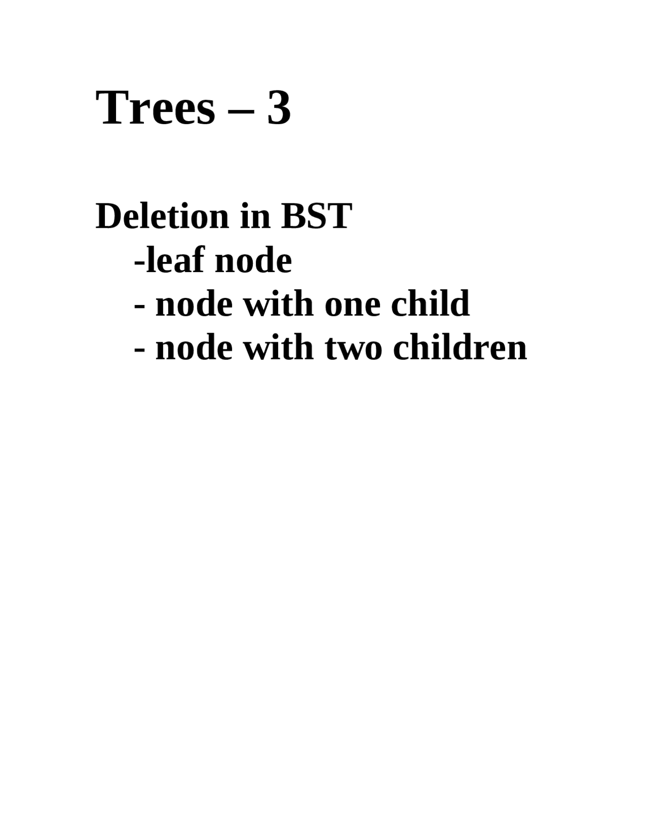 Notes On Deleting A Node Form A Binary Search Tree Computer Science I Cop 3502 Docsity
