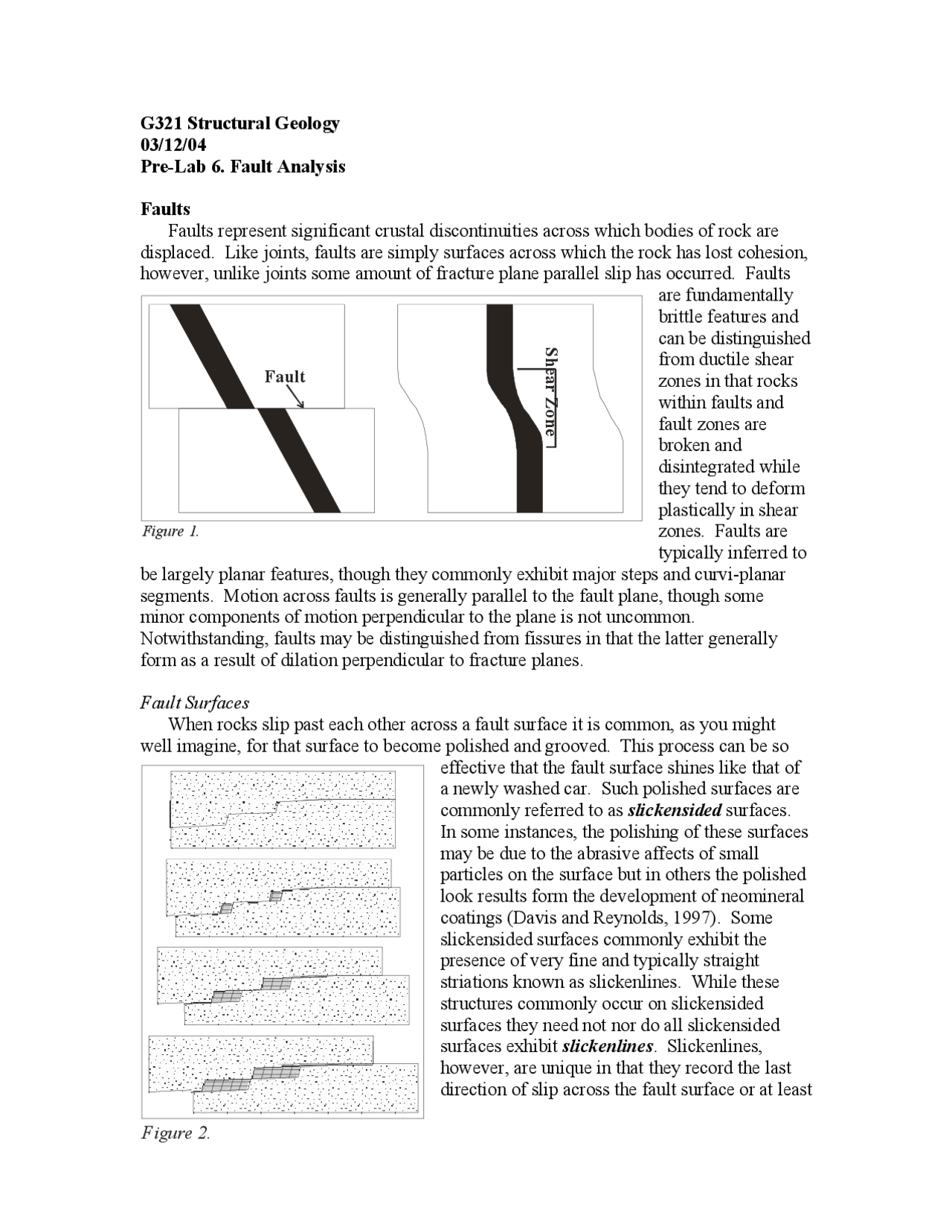Pre Laboratory Six Fault Analysis Span 321 Docsity