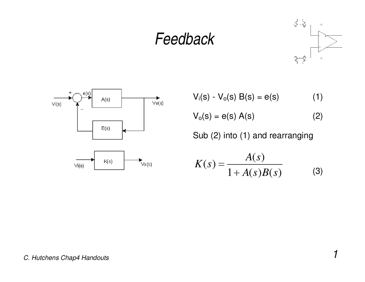 Lecture Slides On Feedback Cmos Analog Circuit Design Ecen 5363