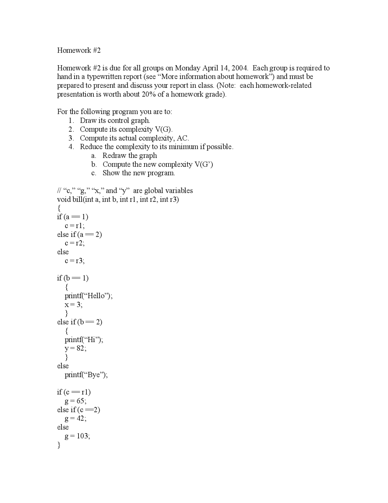 Homework 2 Software Engineering Ii Eel 6883 Docsity