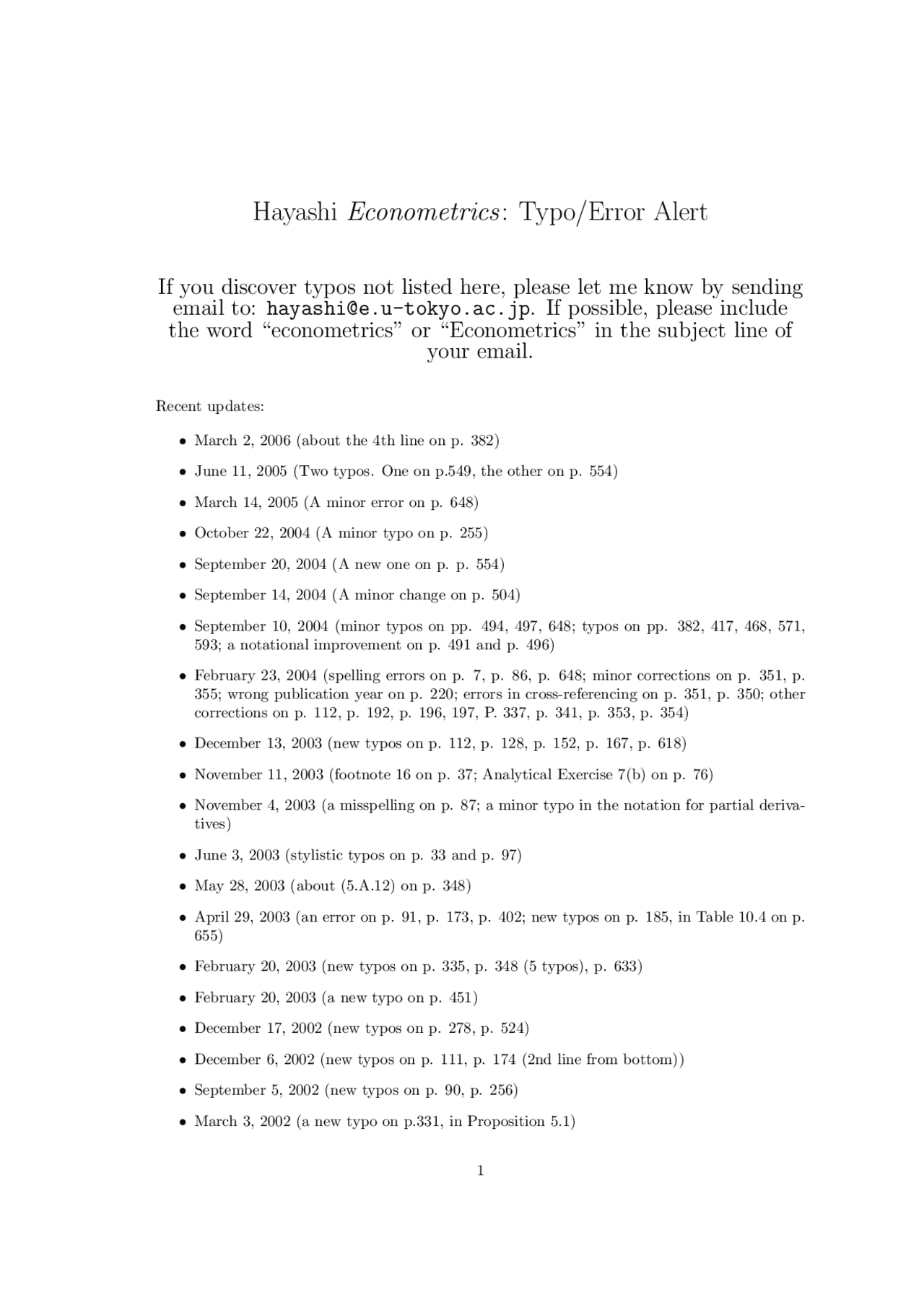 Review Sheet For Econometrics Ii Econ 614 Docsity