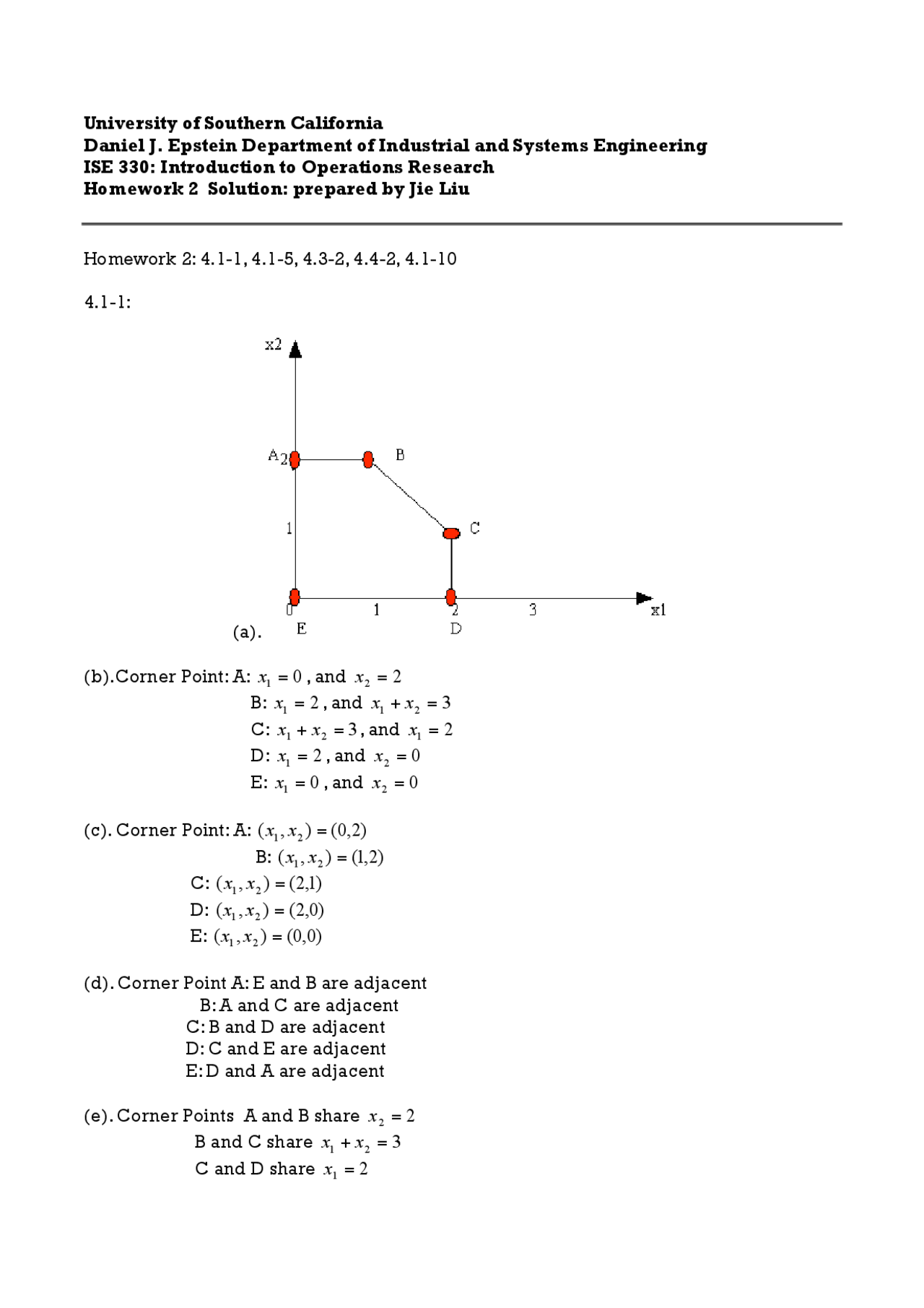 Operations Research: Deterministic Models - Homework 2 with Answers ...
