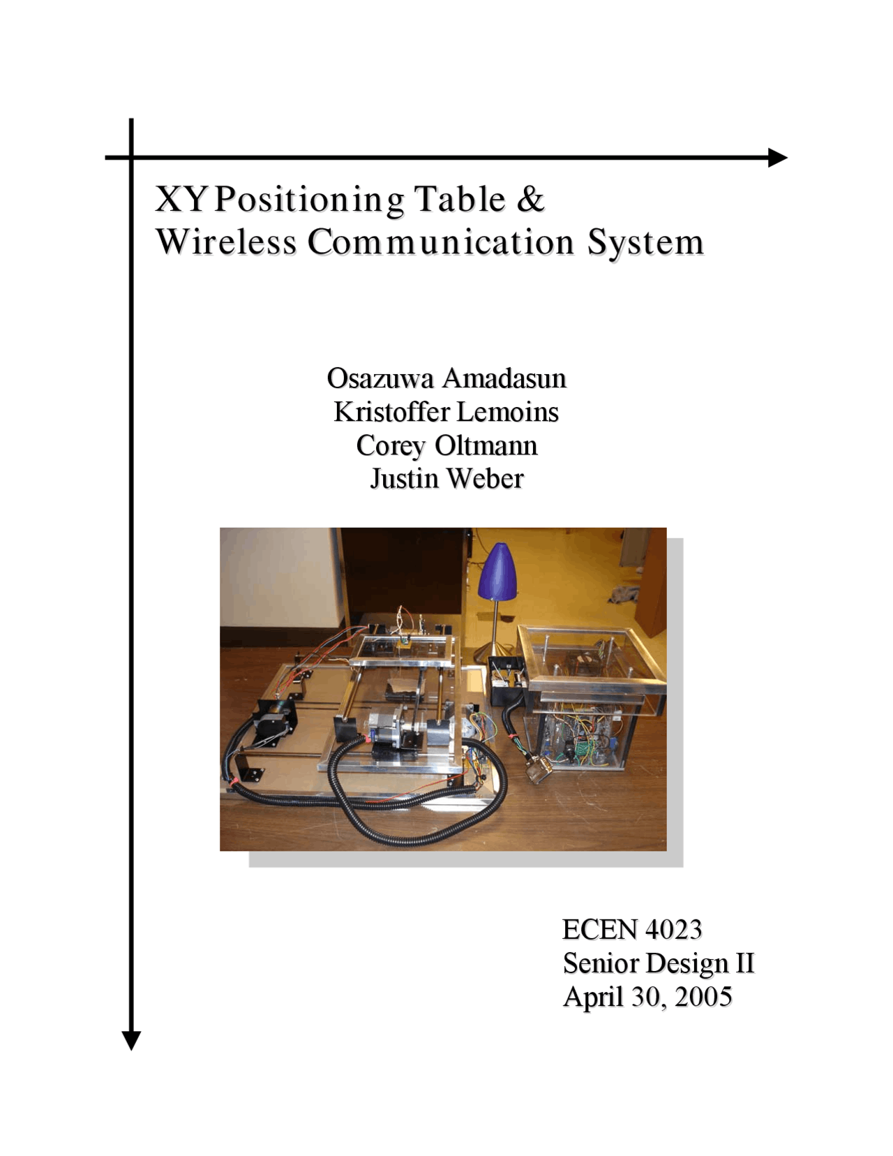 XY Positioning Table and Wireless Communication System - Lecture Notes ...