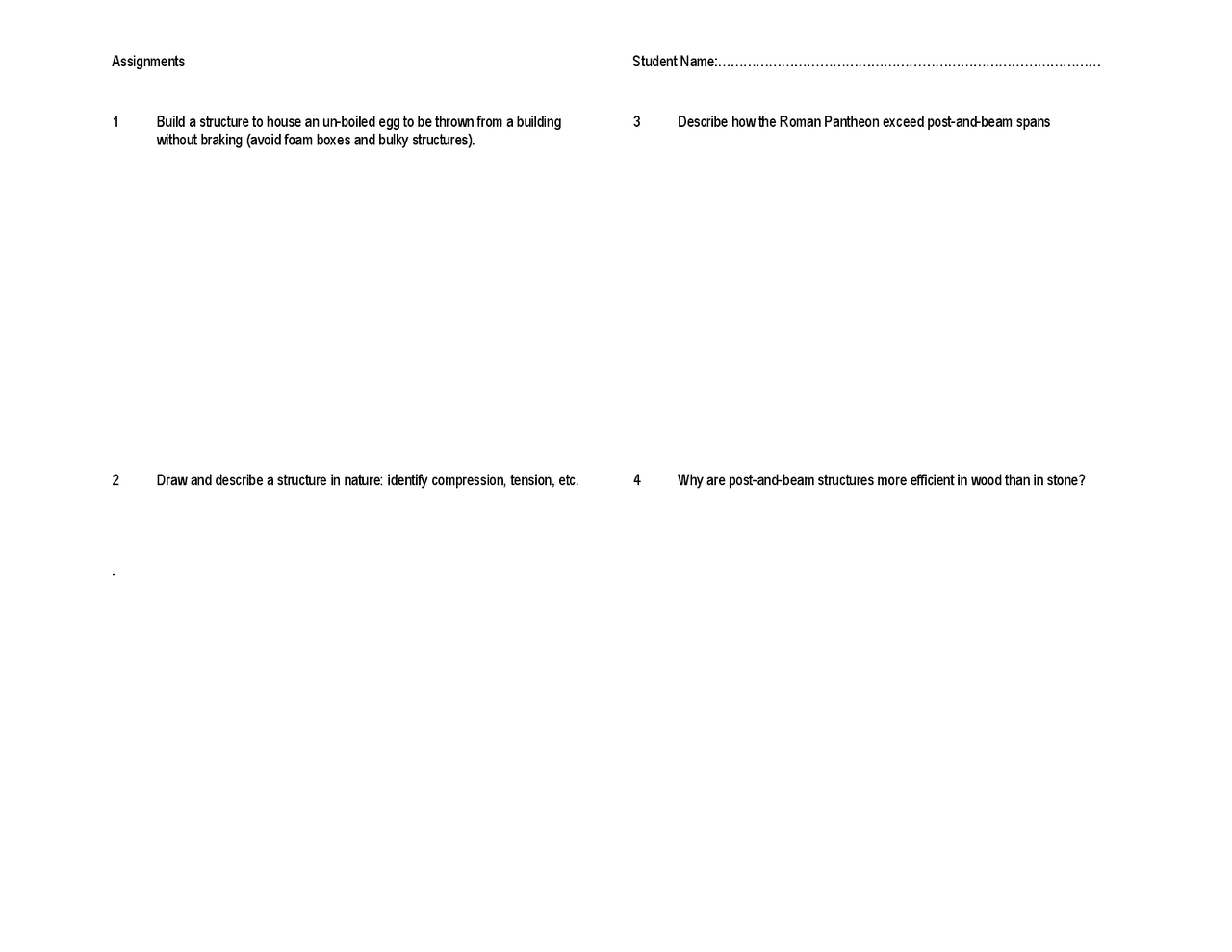 Engineering Assignments: Structural Engineering and Materials Science ...