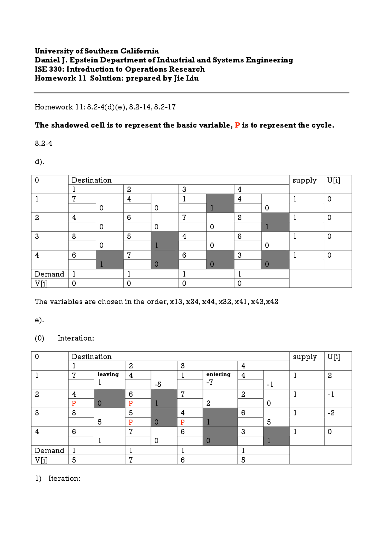 Introduction To Operations Research In Assignment 11 Ise 330 Docsity
