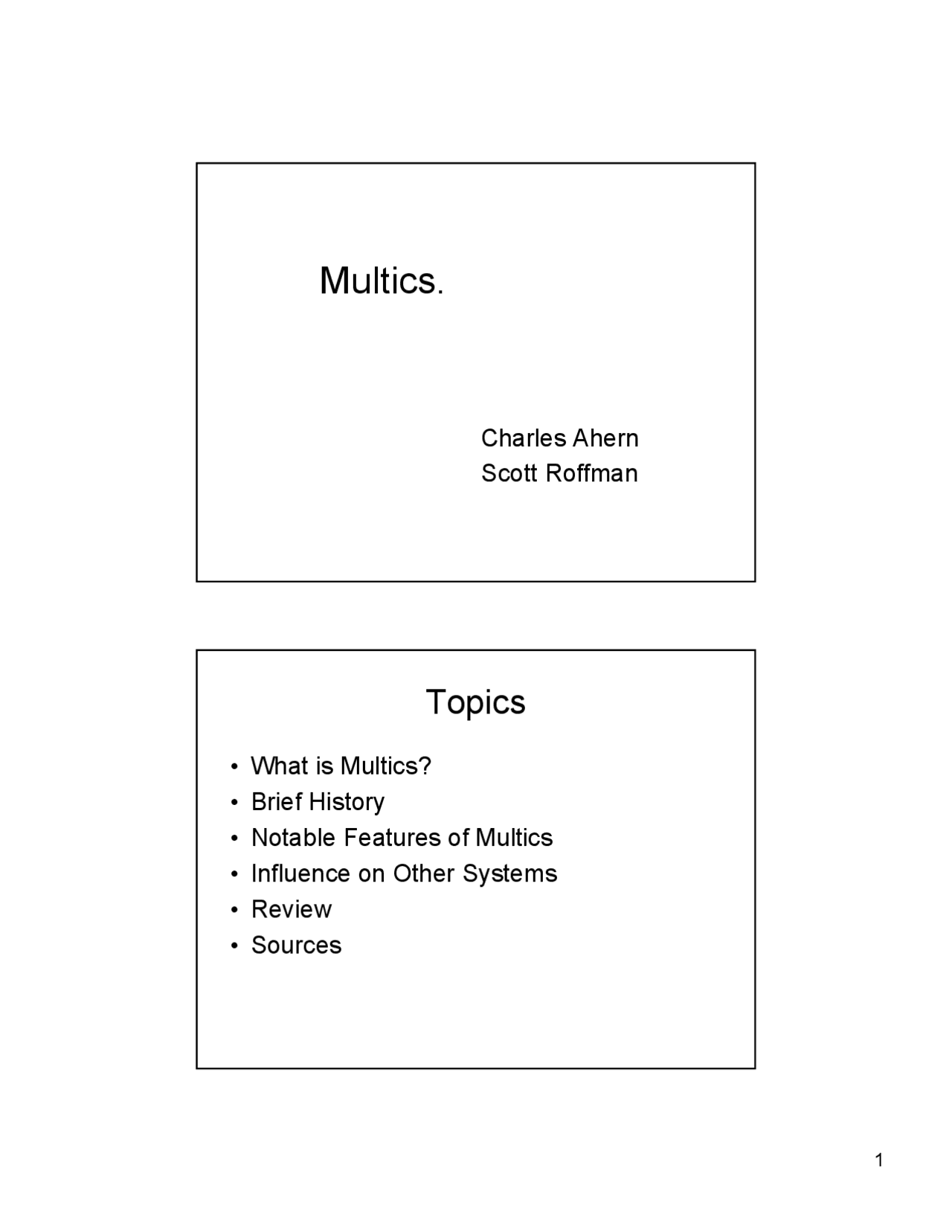 Multics Lecture Slides Operating Systems Design Principles Cop